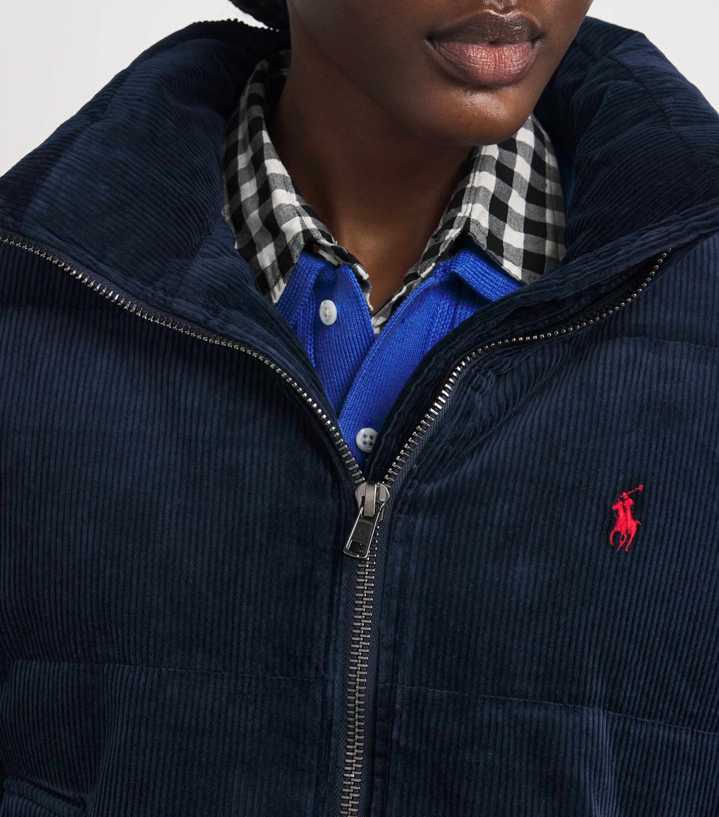 Polo Ralph Lauren Navy Stretch-Cotton Corduroy Puffer Jacket | Harrods US