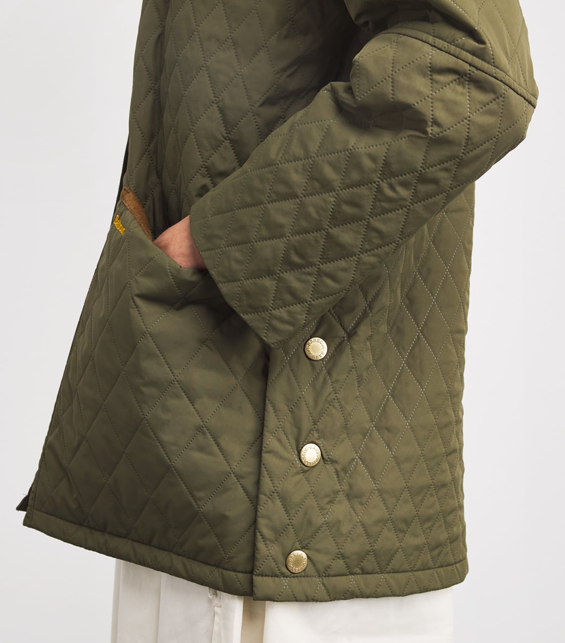 Barbour Green Quilted Goldmire Jacket | Harrods CA