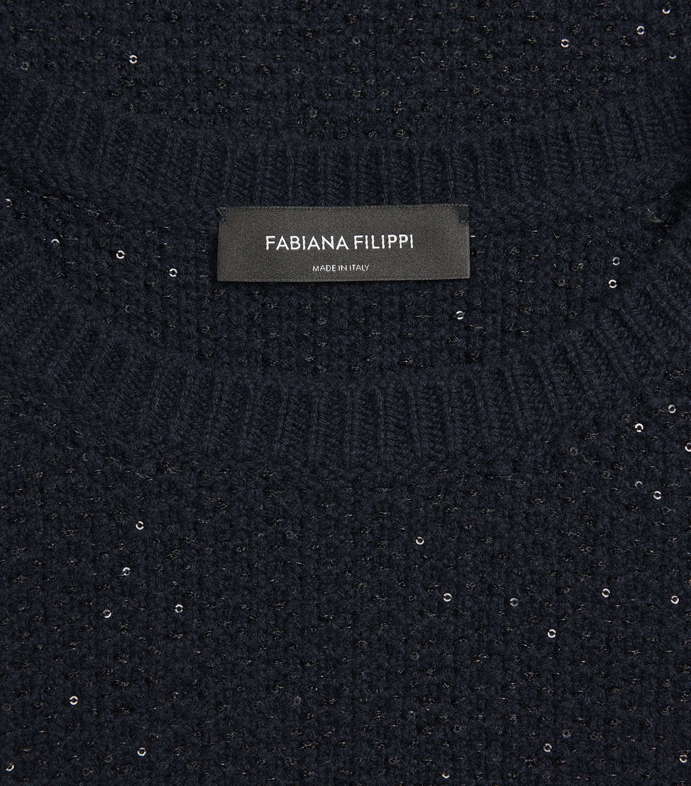 Fabiana Filippi Blue Wool-Blend Sequin Sweater | Harrods UK