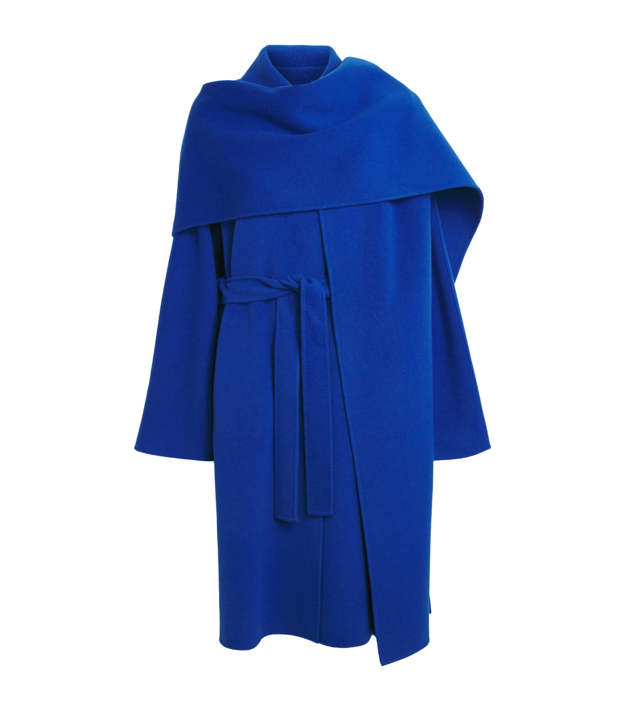 Lafayette 148 Blue Wool-Cashmere Detachable Cape Coat | Harrods UK
