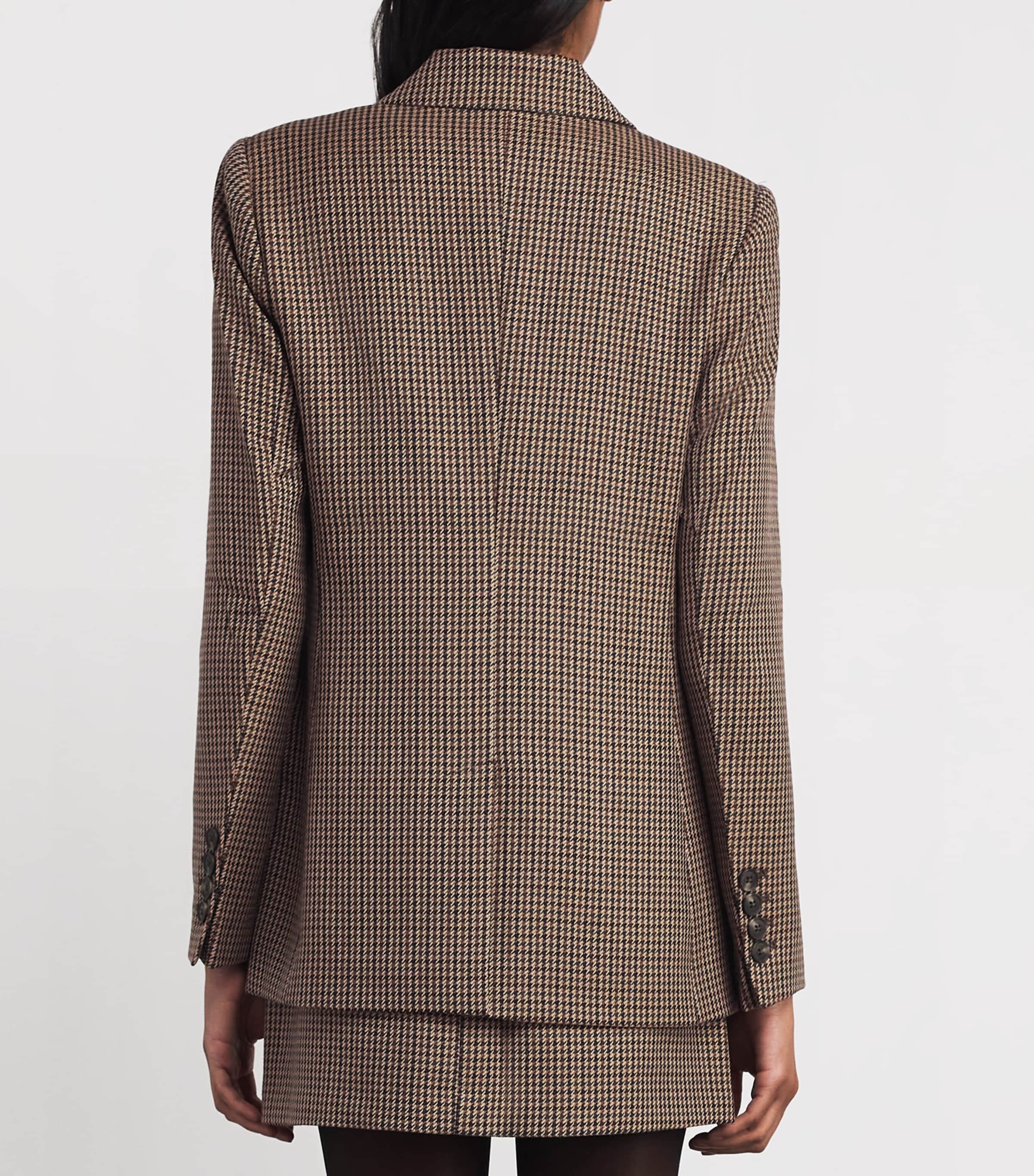 PAIGE Wool-Blend Houndstooth Quentin Blazer | Harrods IN