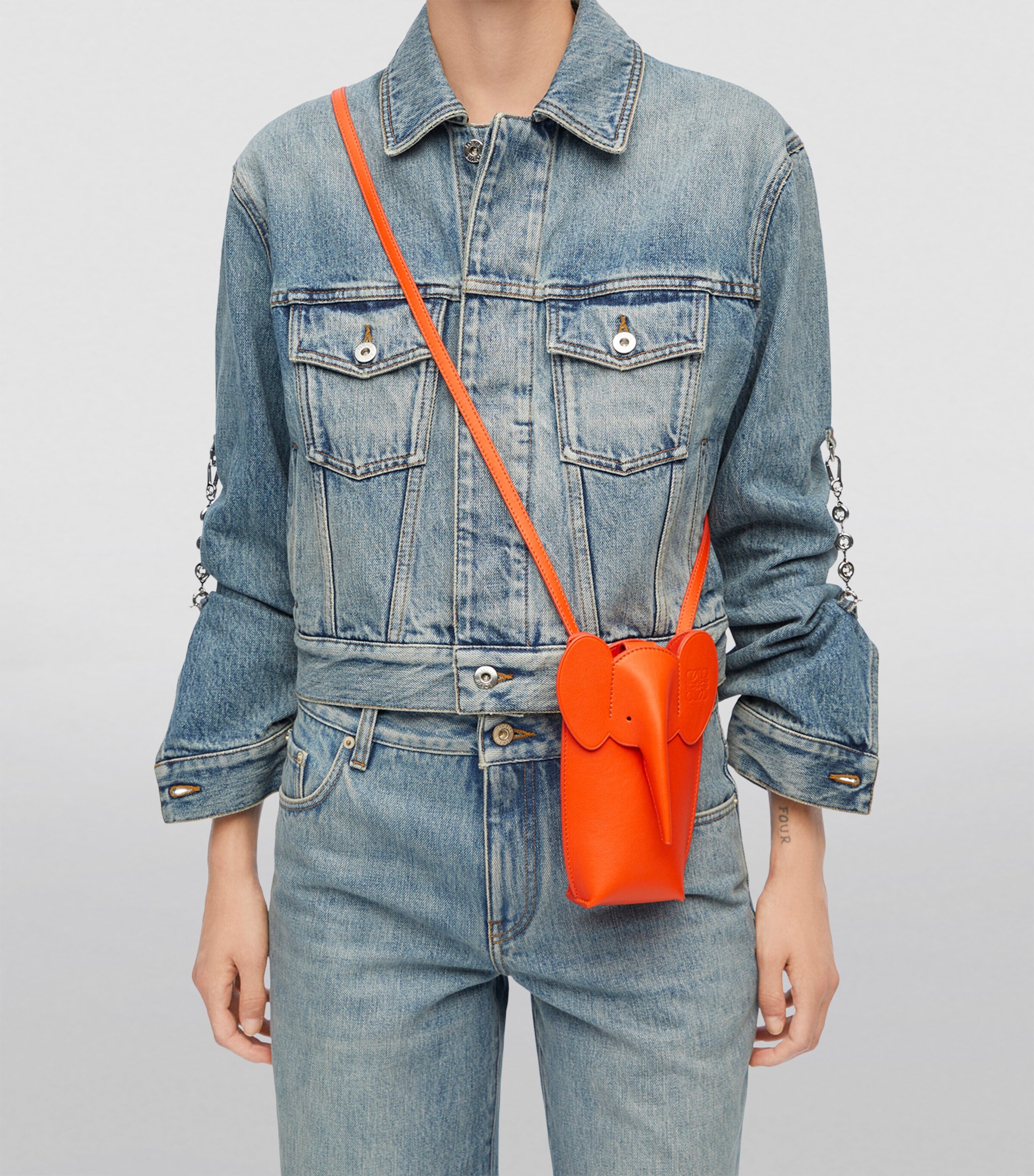 LOEWE Orange x Suna Fujita Elephant Pocket Cross-Body Bag | Harrods UK