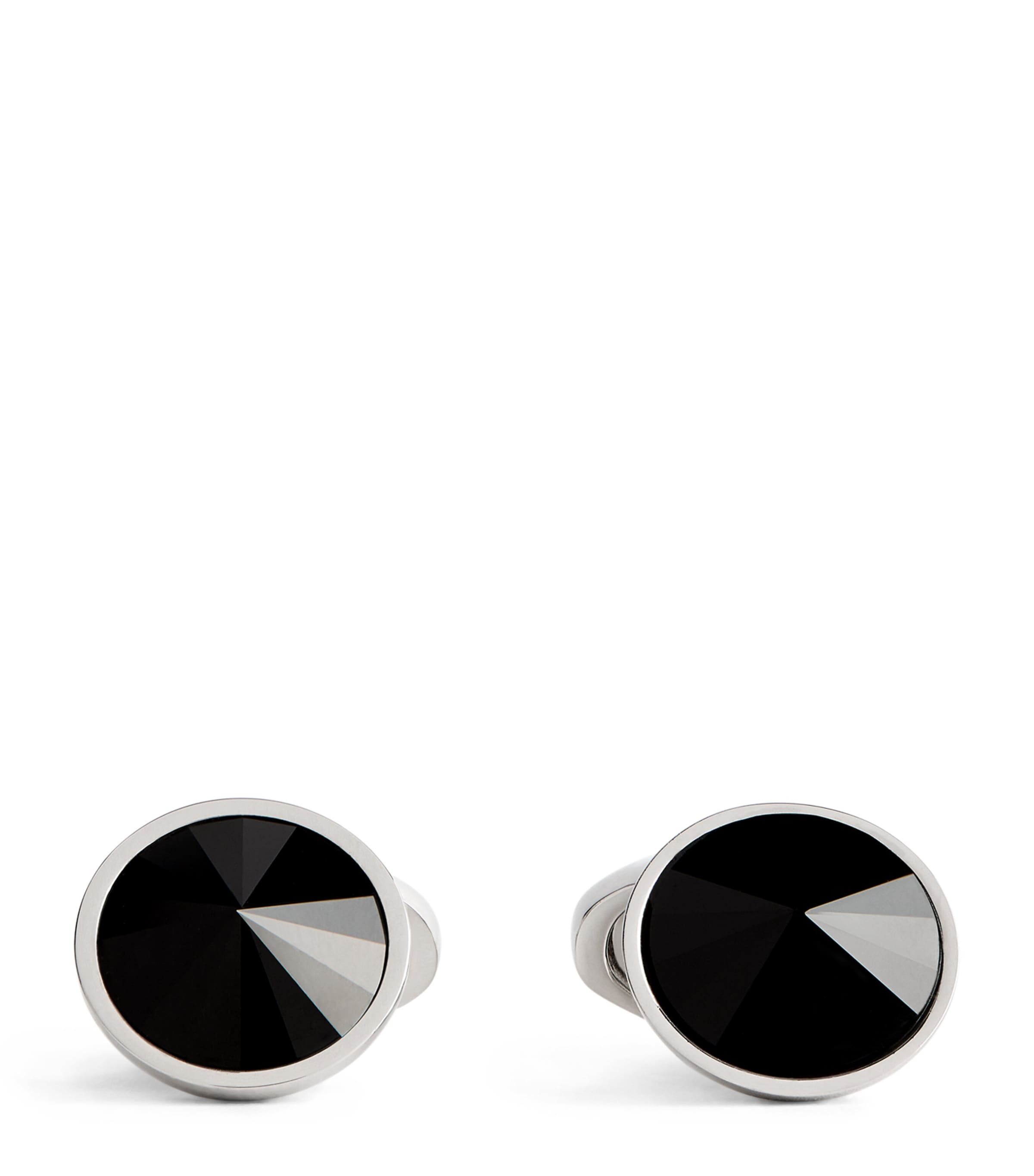 Babette Wasserman Rhodium-Plated Embellished Galileo Cufflinks | Harrods UK