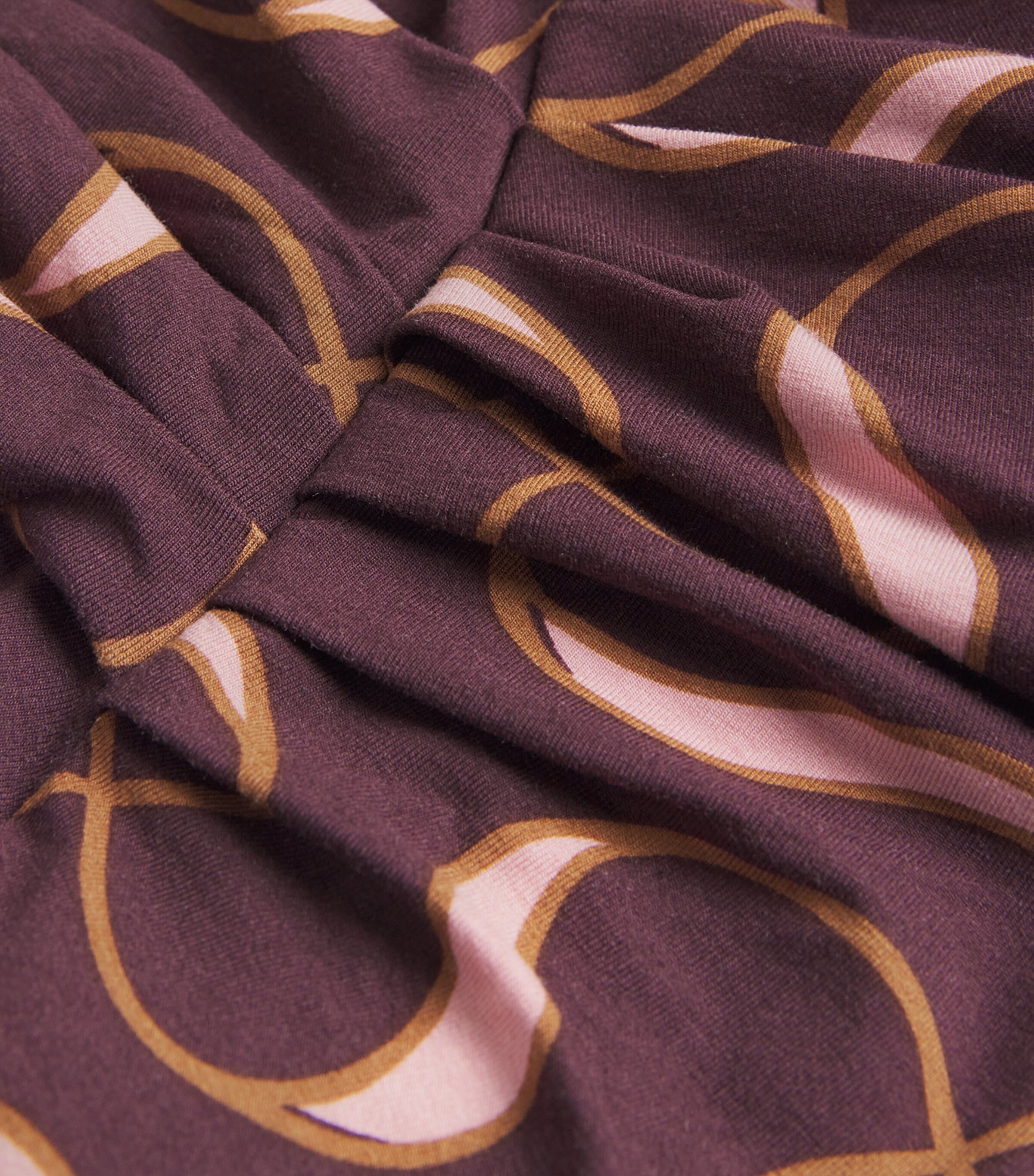 ME+EM Burgundy Jersey Ribbon Print Midi Dress | Harrods AU