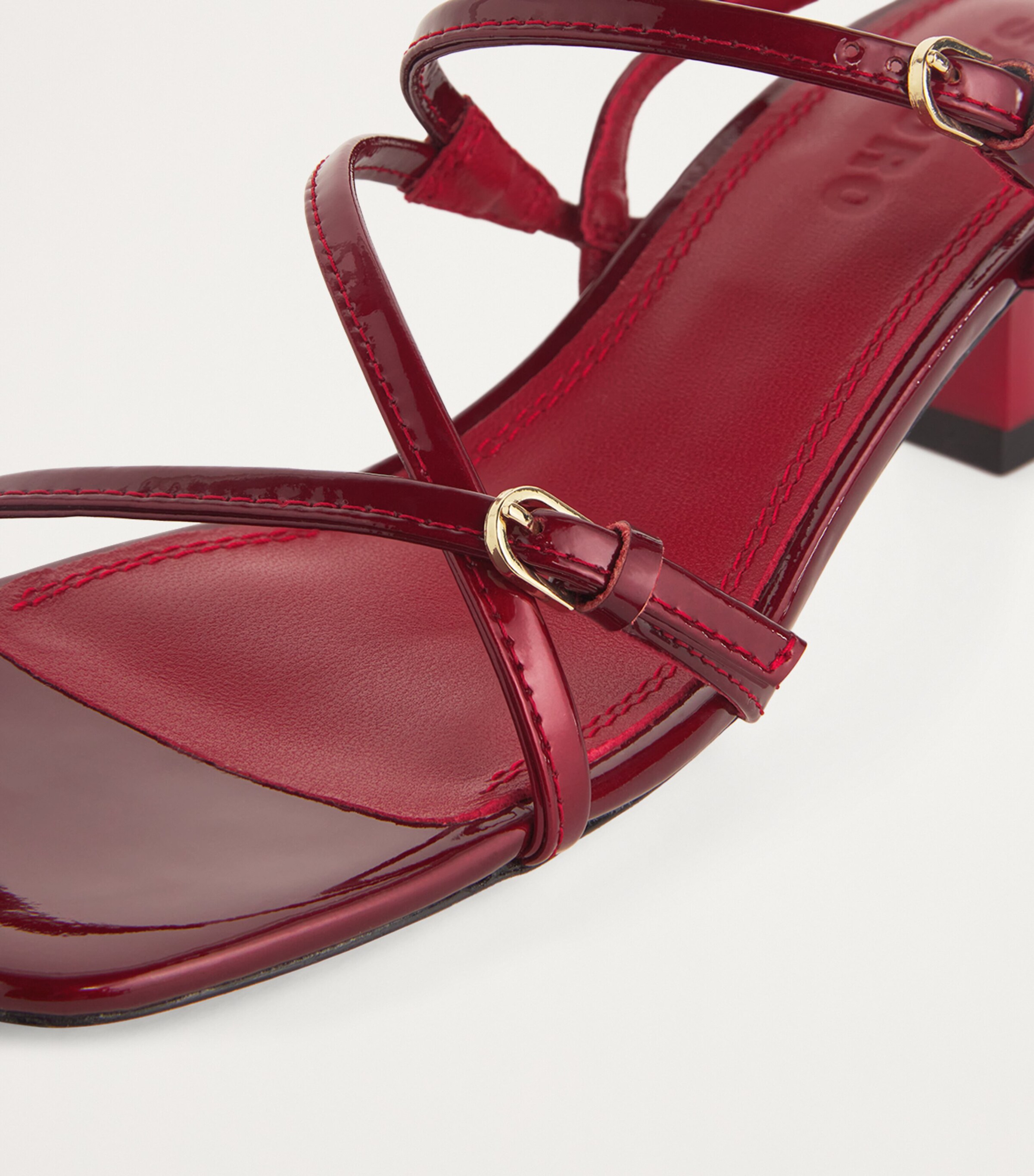 Sandro Paris Red Leather Heeled Sandals 65 | Harrods UK