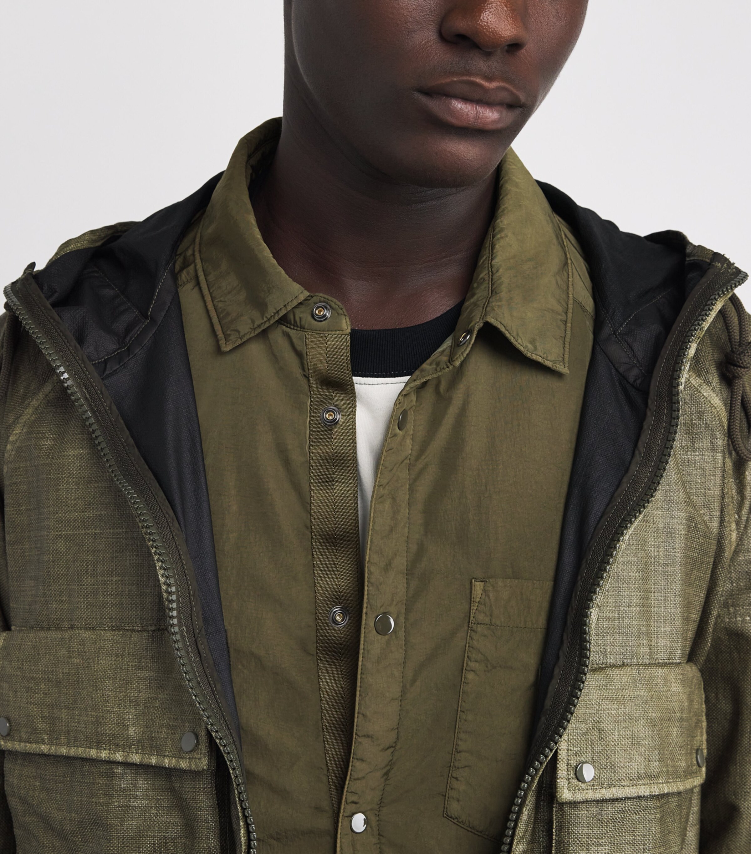 C.P. Company Green Chrome-R Zip-Up Overshirt | Harrods AU