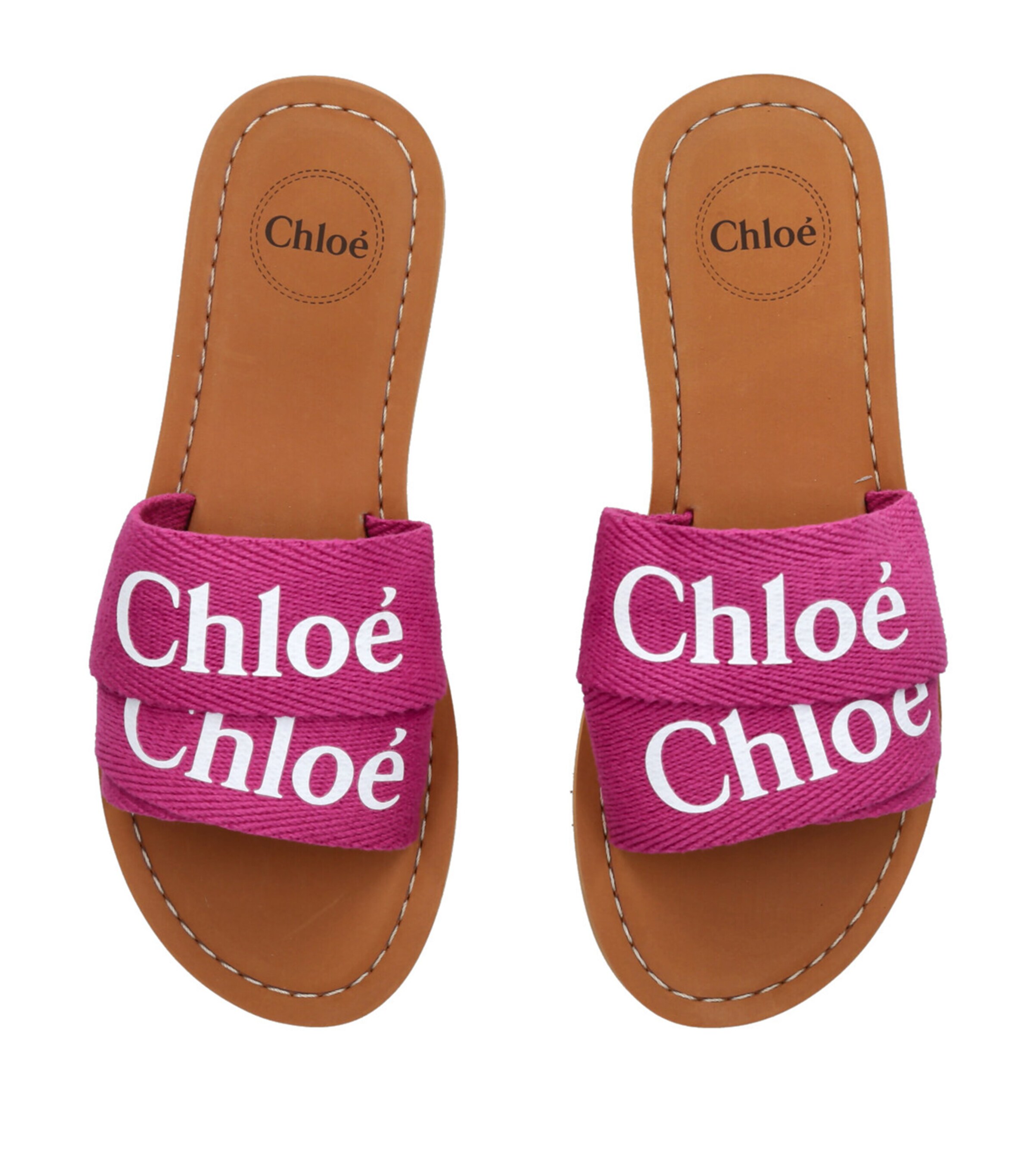 Chloé Kids Pink Logo Aqua Slides | Harrods UK