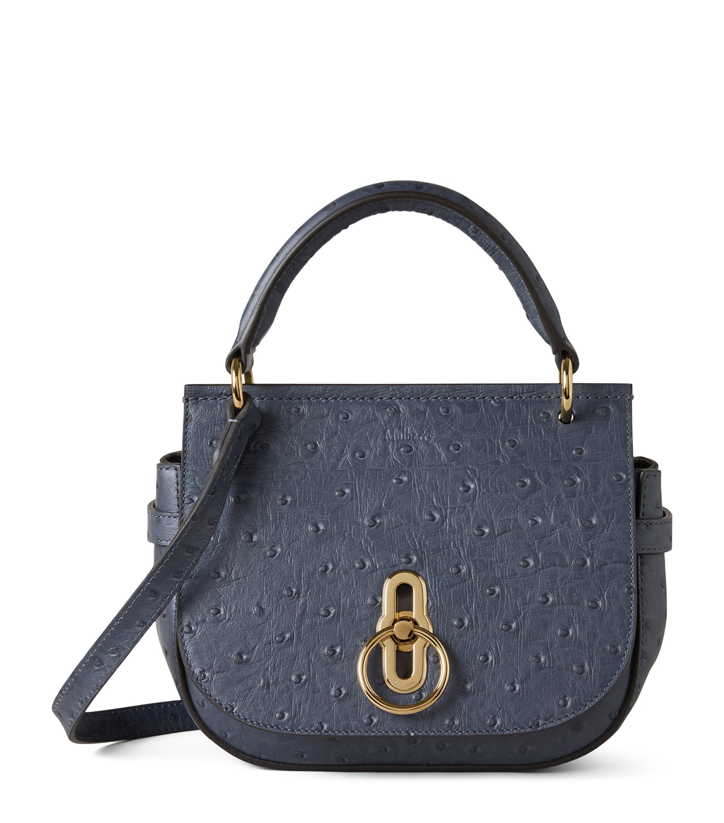 Mulberry BLUE Small Leather Amberley Satchel Top-Handle Bag | Harrods US