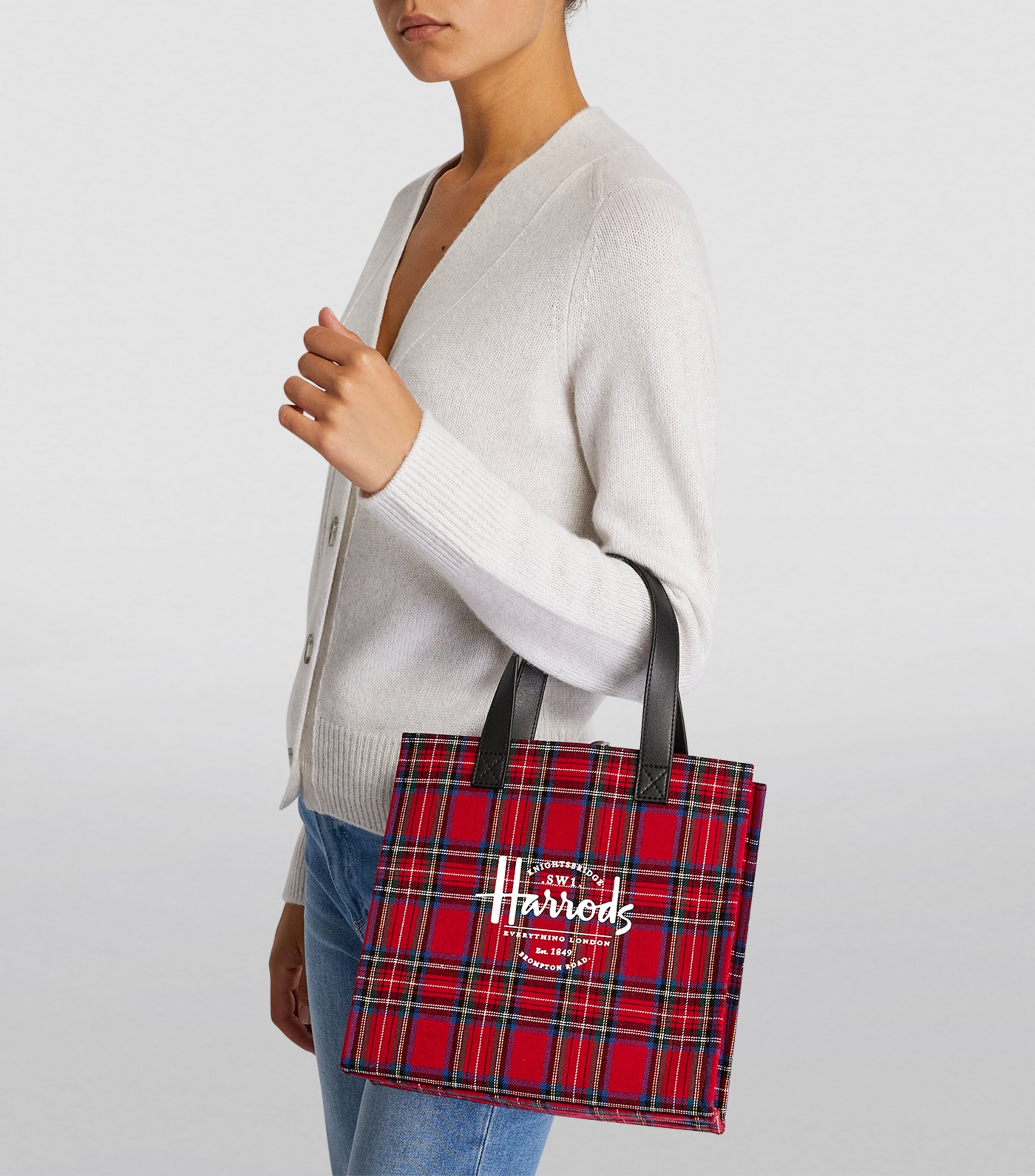 Harrods Multi Small Southbank Royal Stewart Tote Bag | Harrods UK