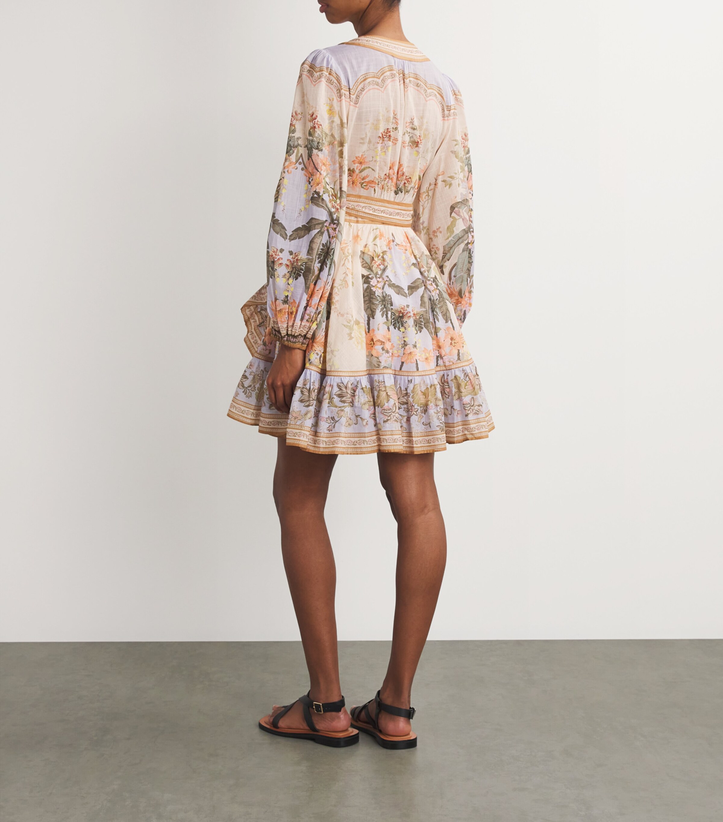 Zimmermann Multi Cotton Wylie Mini Dress | Harrods UK