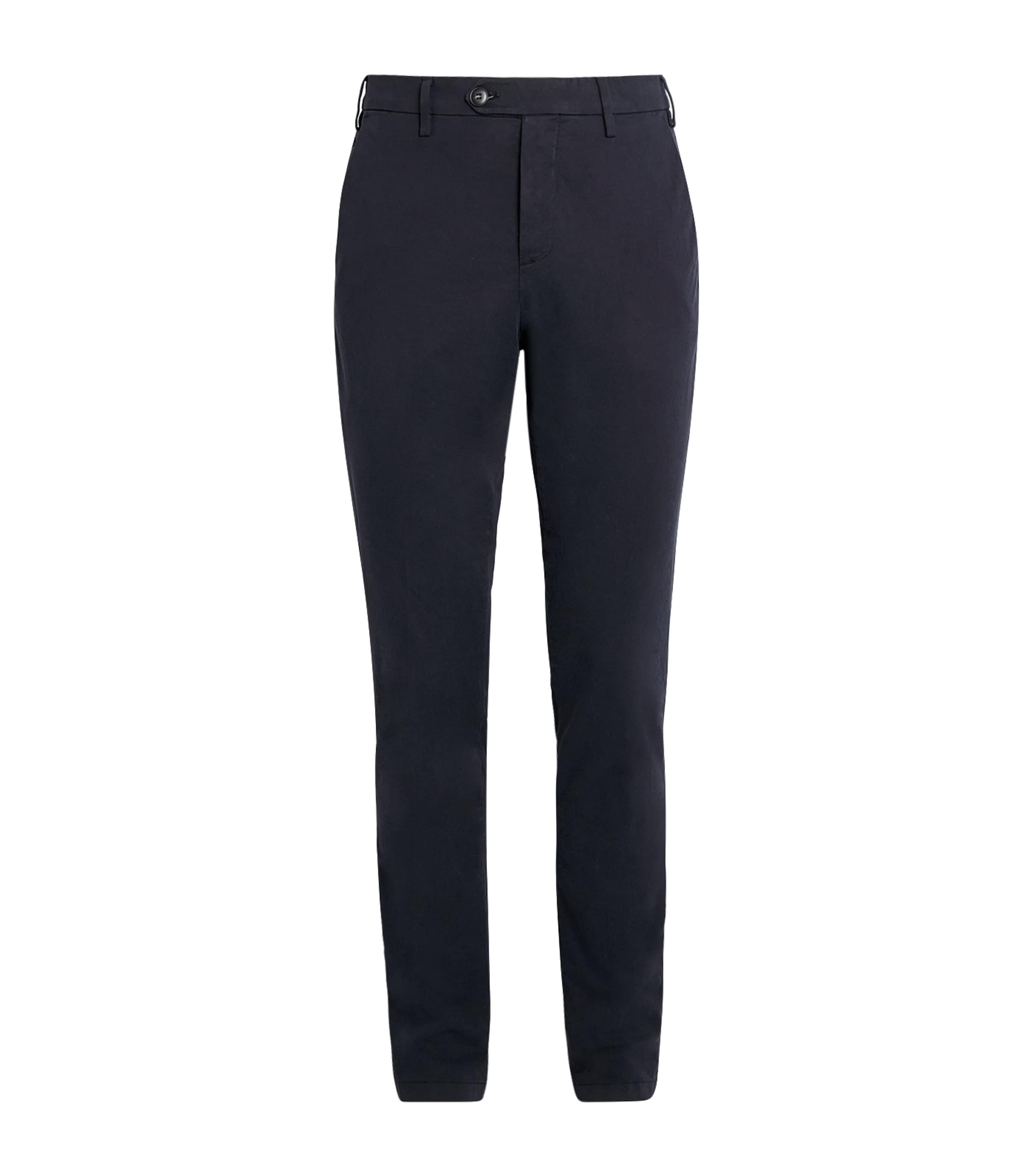 Canali Navy Stretch-Cotton Straight Chinos | Harrods US