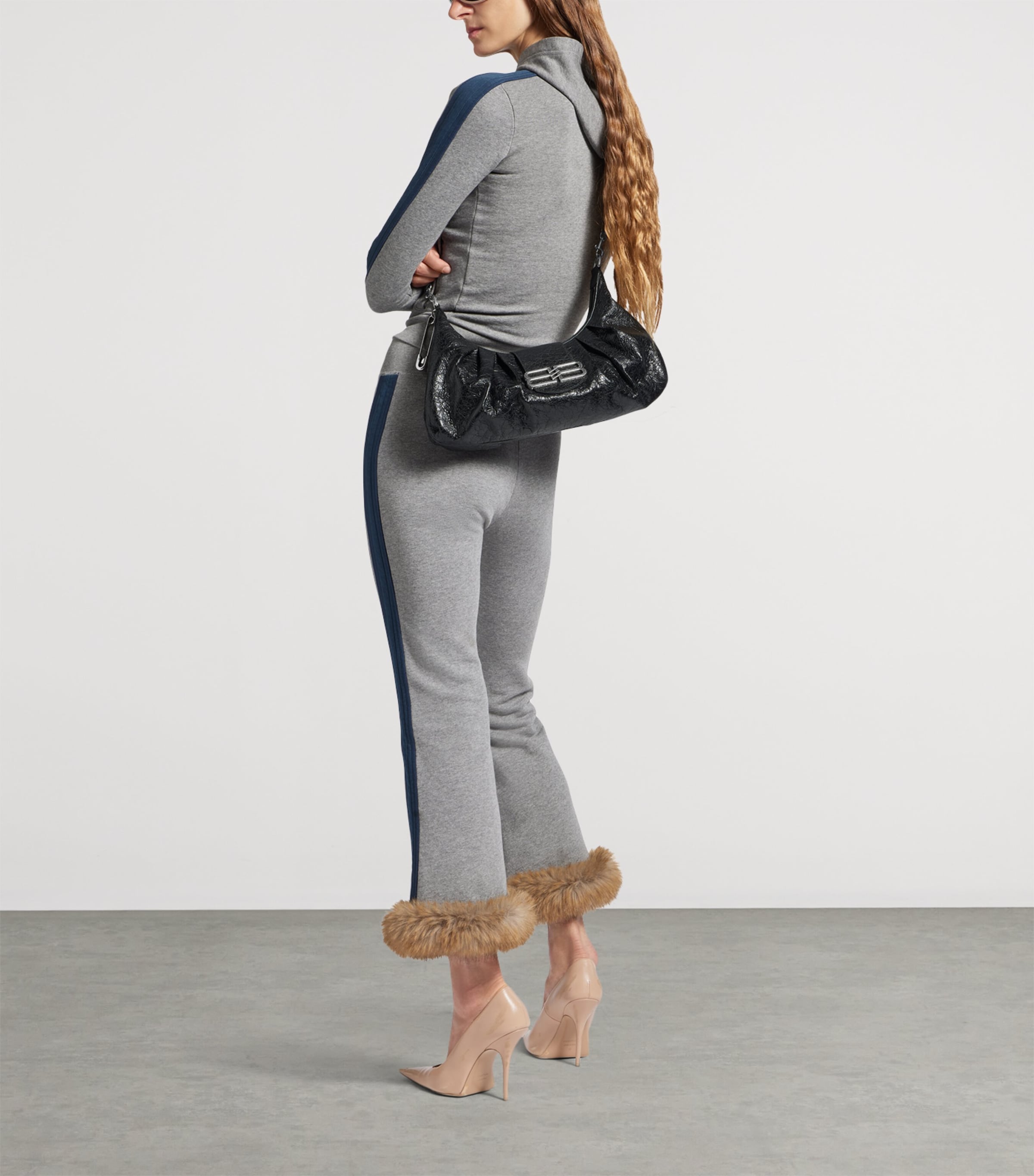 Balenciaga Black Medium Lambskin Pamela Shoulder Bag | Harrods ZA