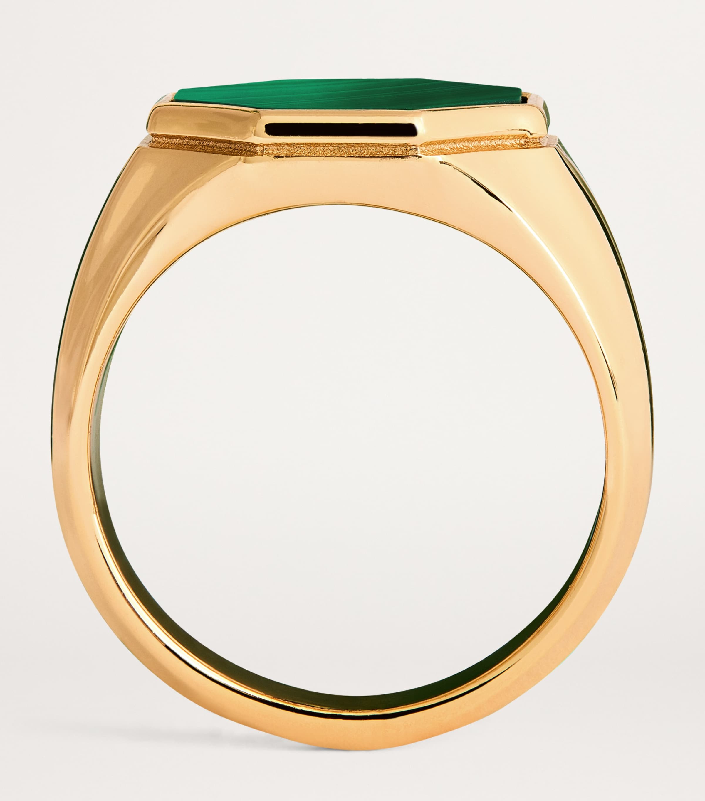 Emanuele Bicocchi Gold-Plated Malachite Signet Ring | Harrods UK