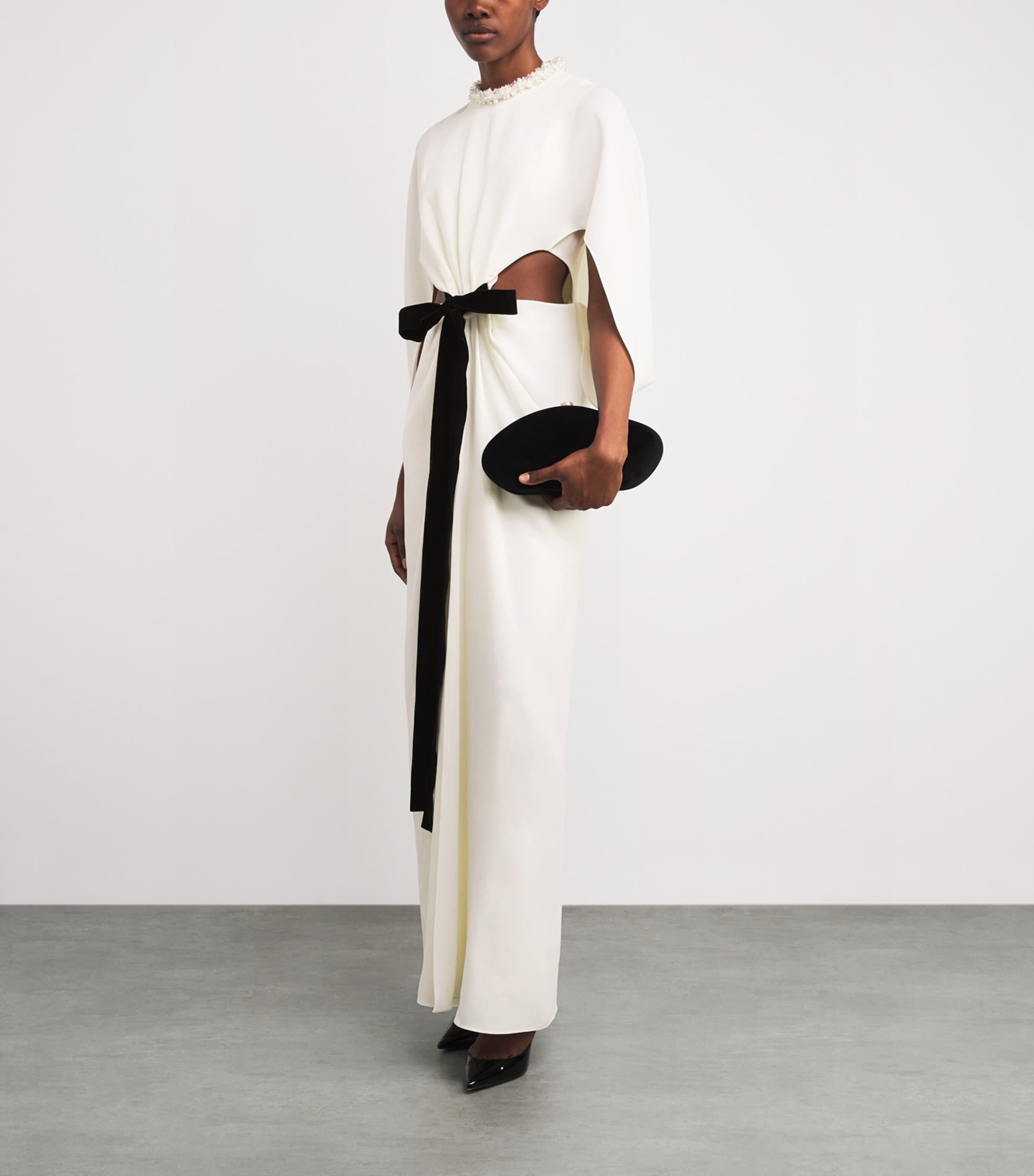 Simkhai Ivory Crepe Annette Cape Gown | Harrods NL