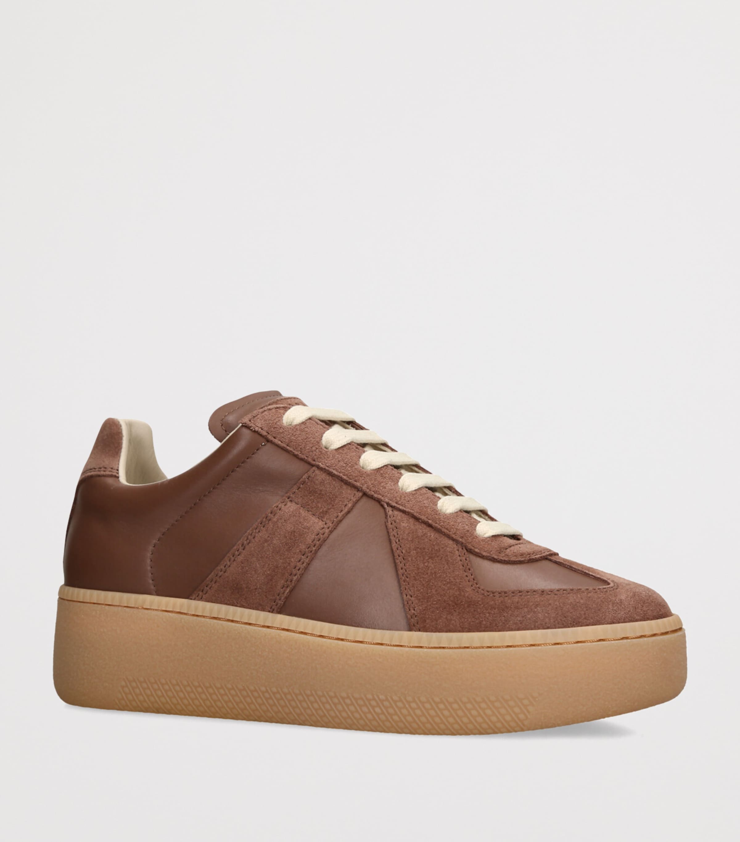 Maison Margiela Brown Leather Chunky Replica Sneakers | Harrods SA