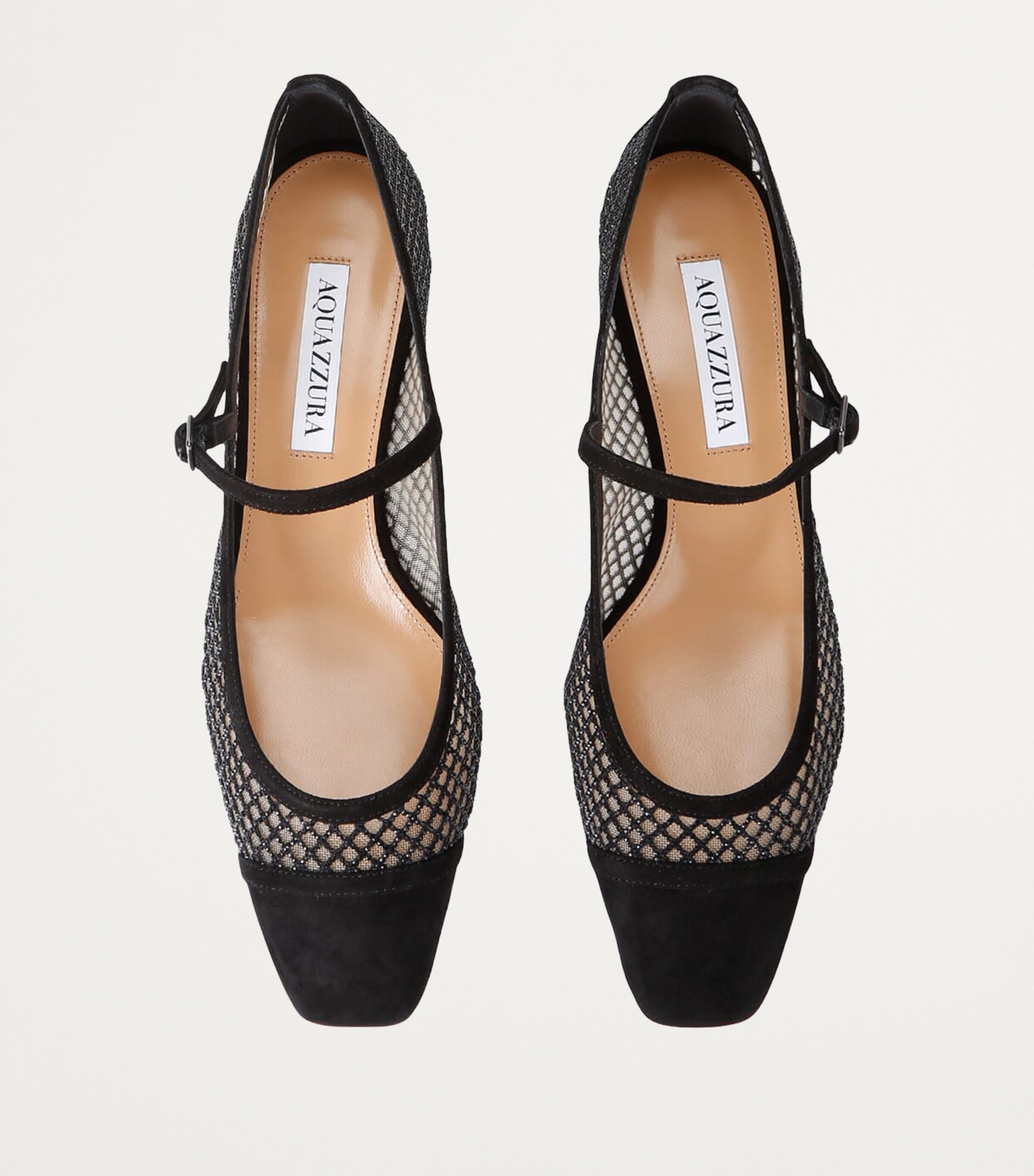 Aquazzura Black Mesh Mayor Crystal-Embellished Pumps 35 | Harrods US