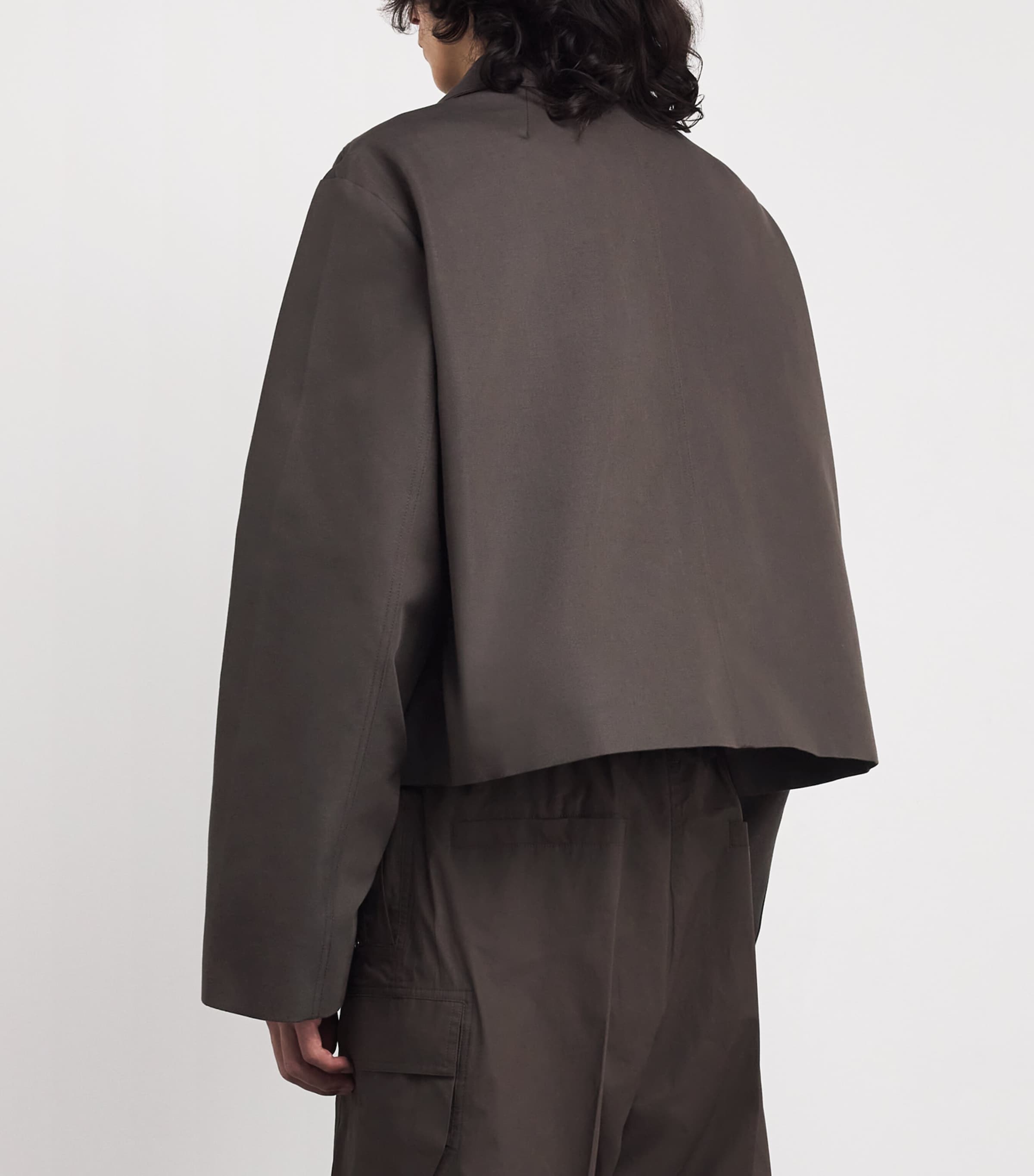 Rick Owens Brown Cotton-Blend Heizer Mac Jacket | Harrods CA