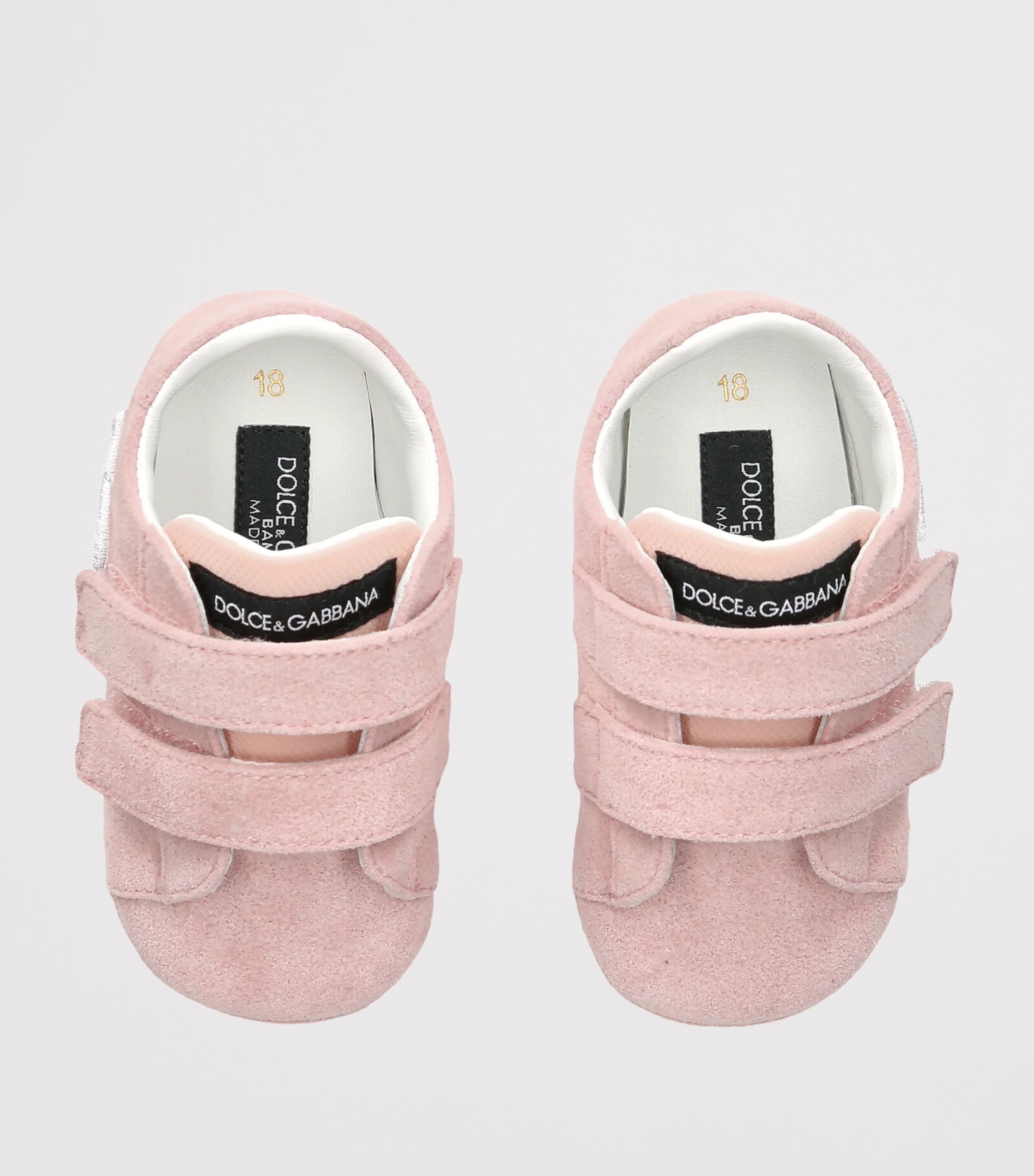 Dolce&Gabbana Kids Pink Suede Logo Sneakers | Harrods US