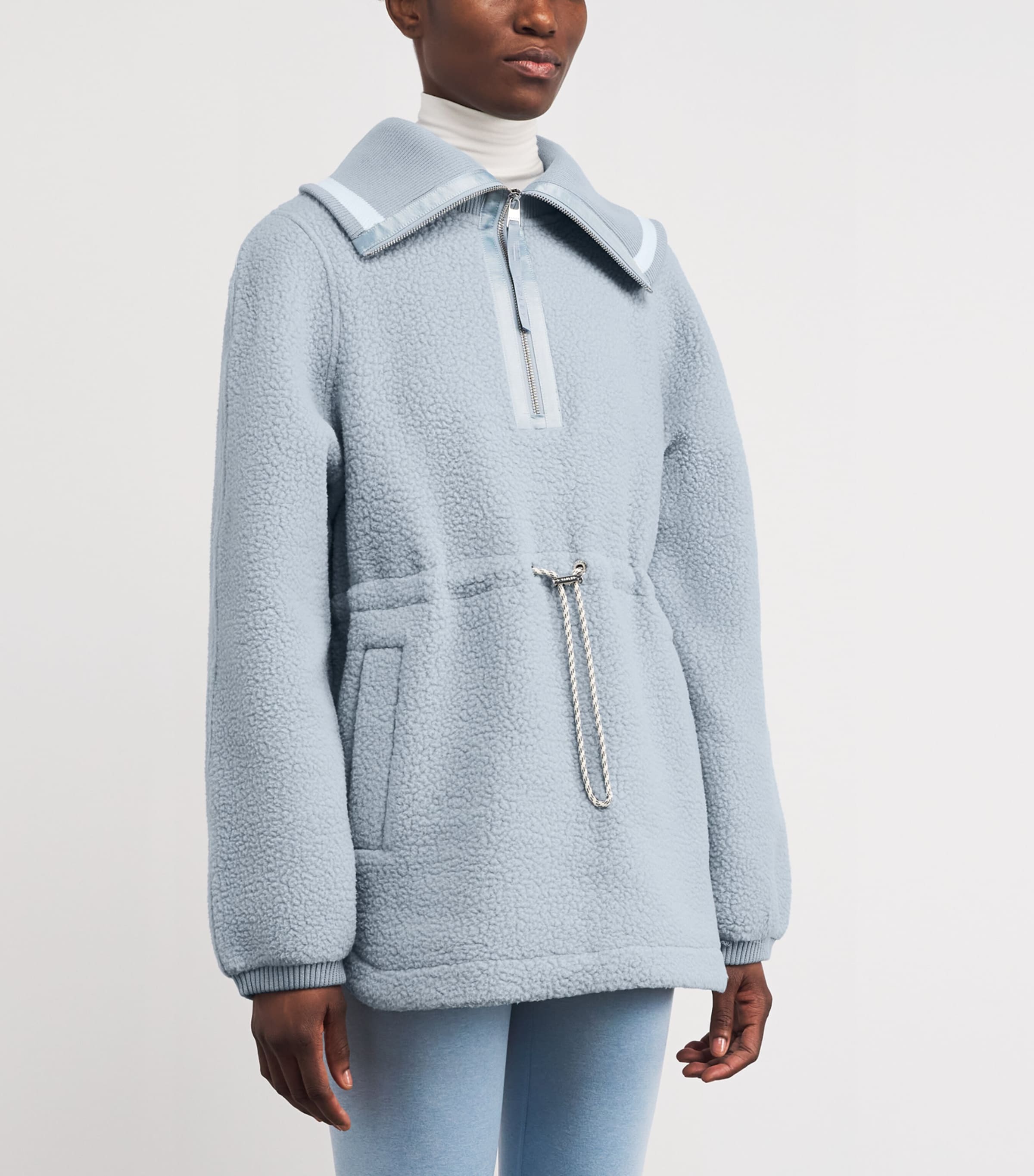 Varley Blue Borg Fleece Ashby Sweatshirt | Harrods SG