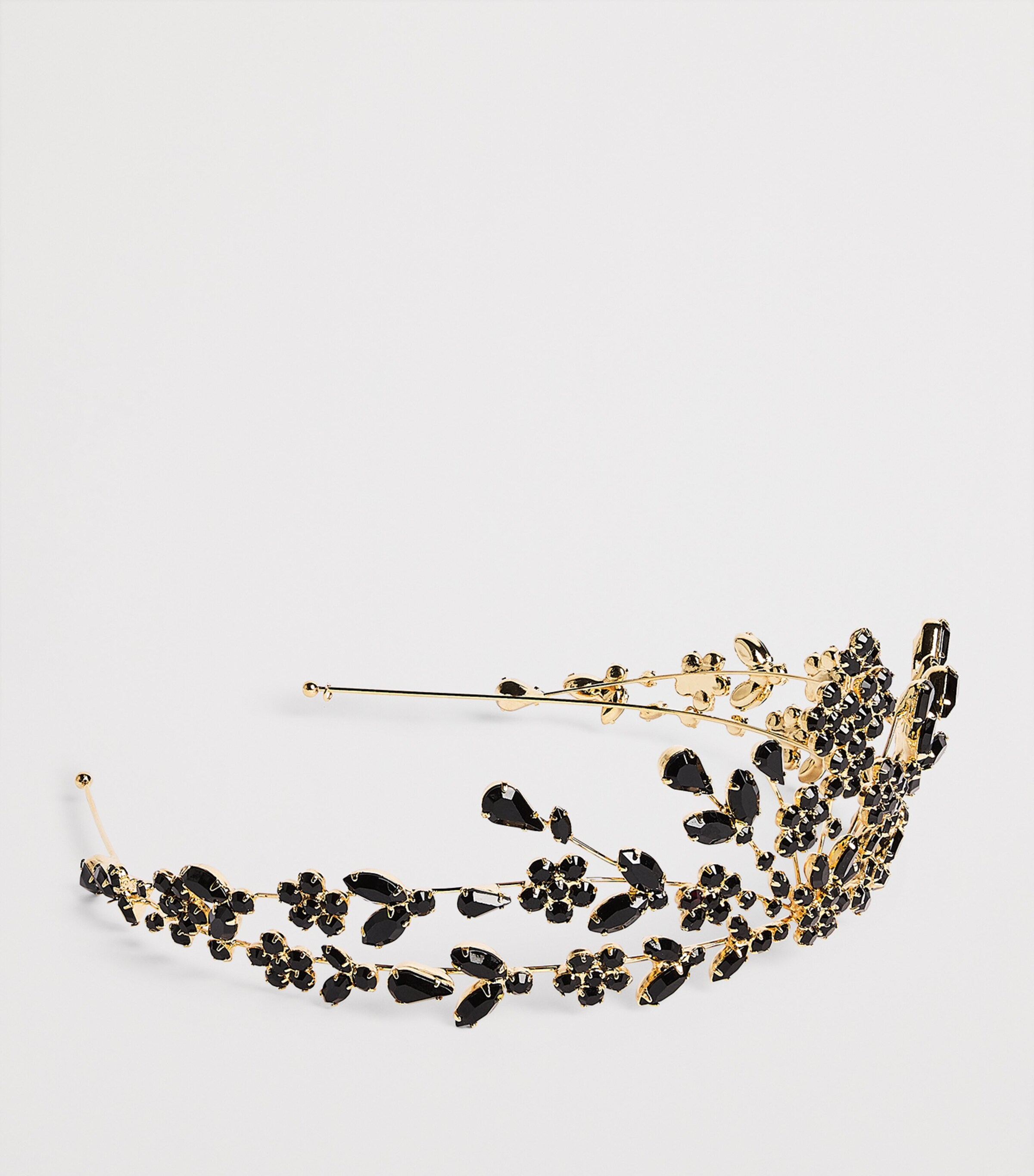 Jennifer Behr Black Crystal-Embellished Mariam Headband | Harrods US