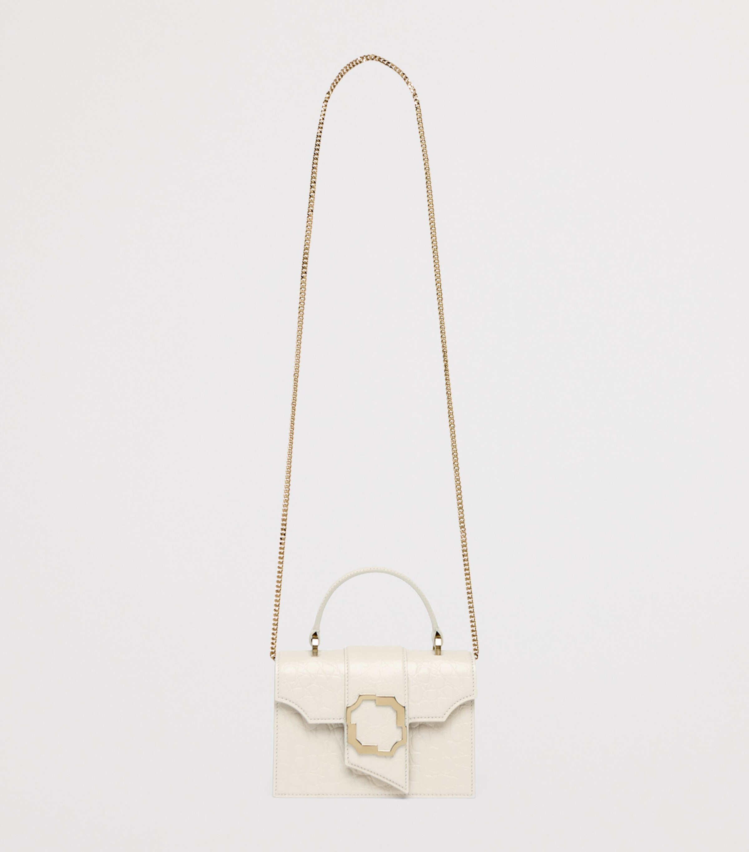 Malone Souliers Ivory Mini Croc-Embossed Leather Audrey Top-Handle Bag ...