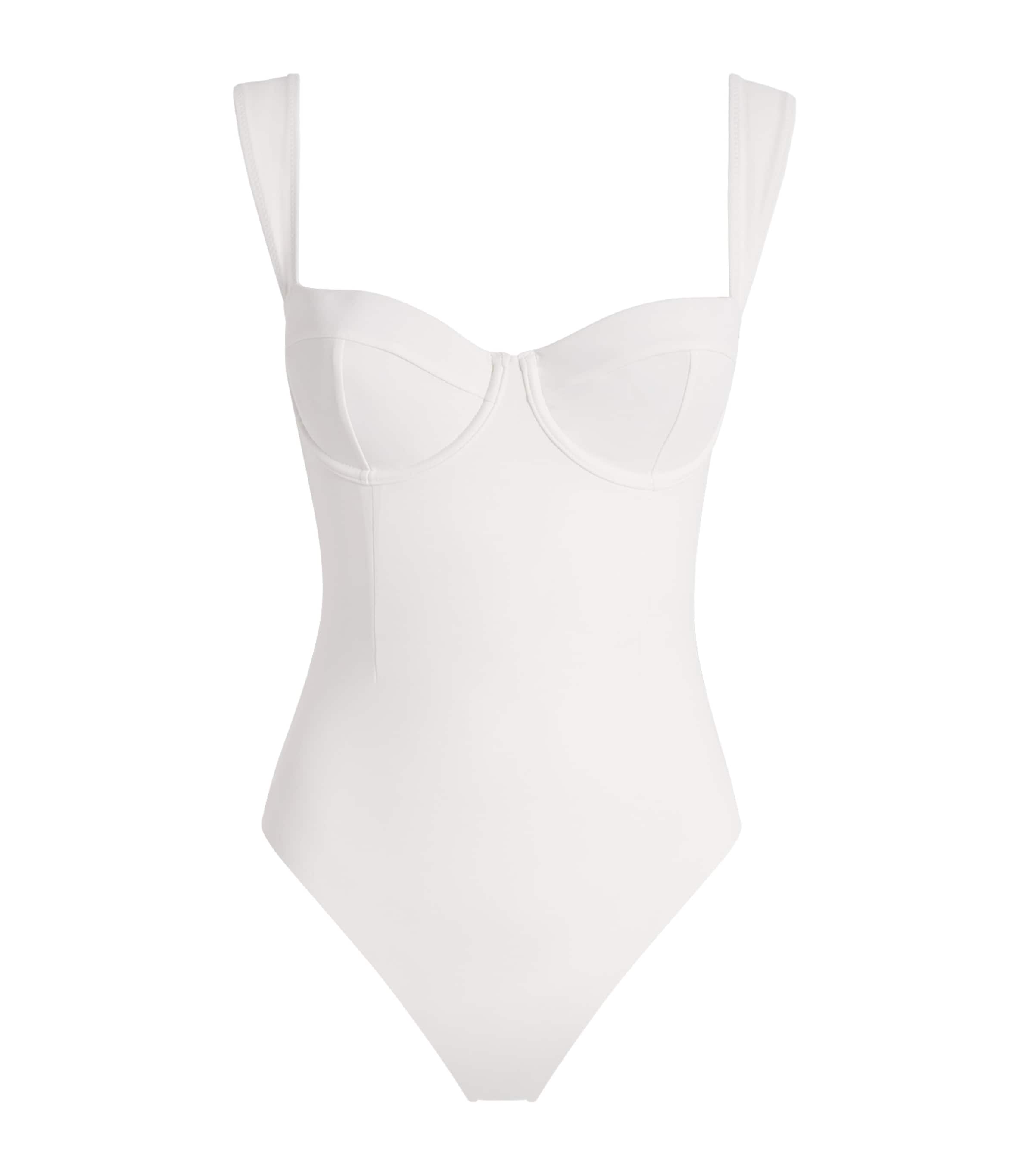 Simkhai Ivory Kyle Balconette Swimsuit | Harrods US