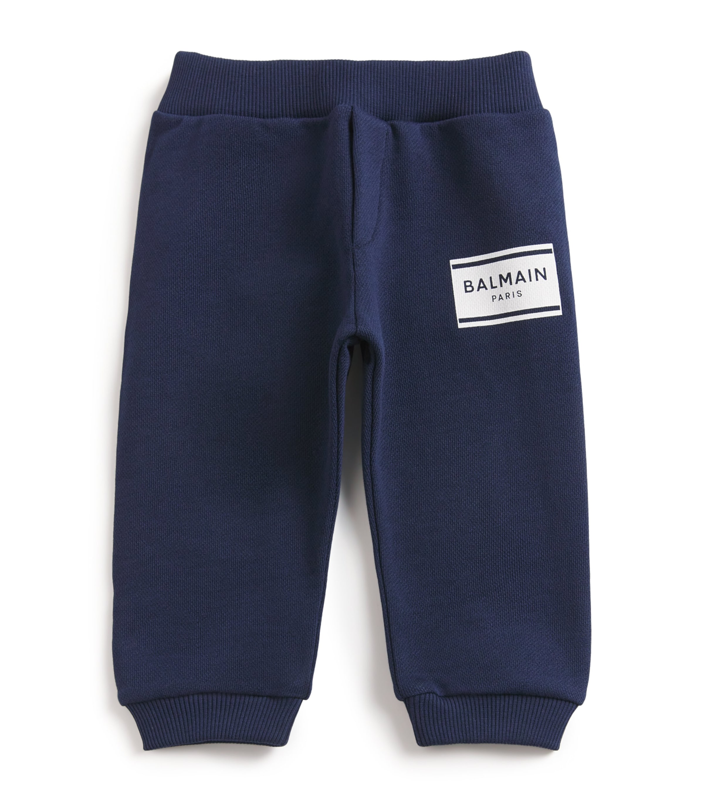 Balmain Kids Navy Cotton Logo Sweatpants (3-36 Months) | Harrods US