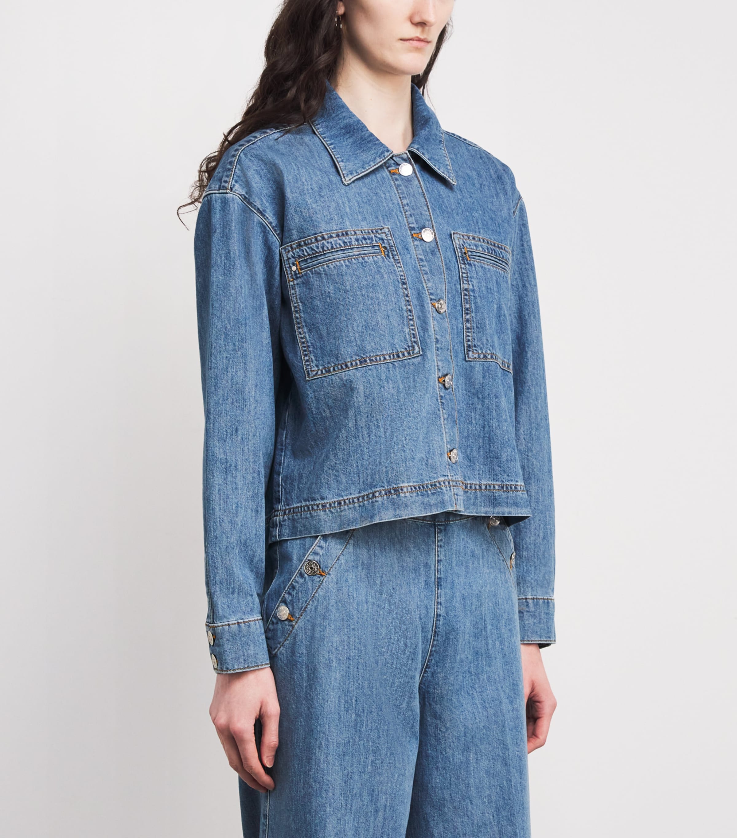 Claudie Pierlot Blue Denim Jacket | Harrods US