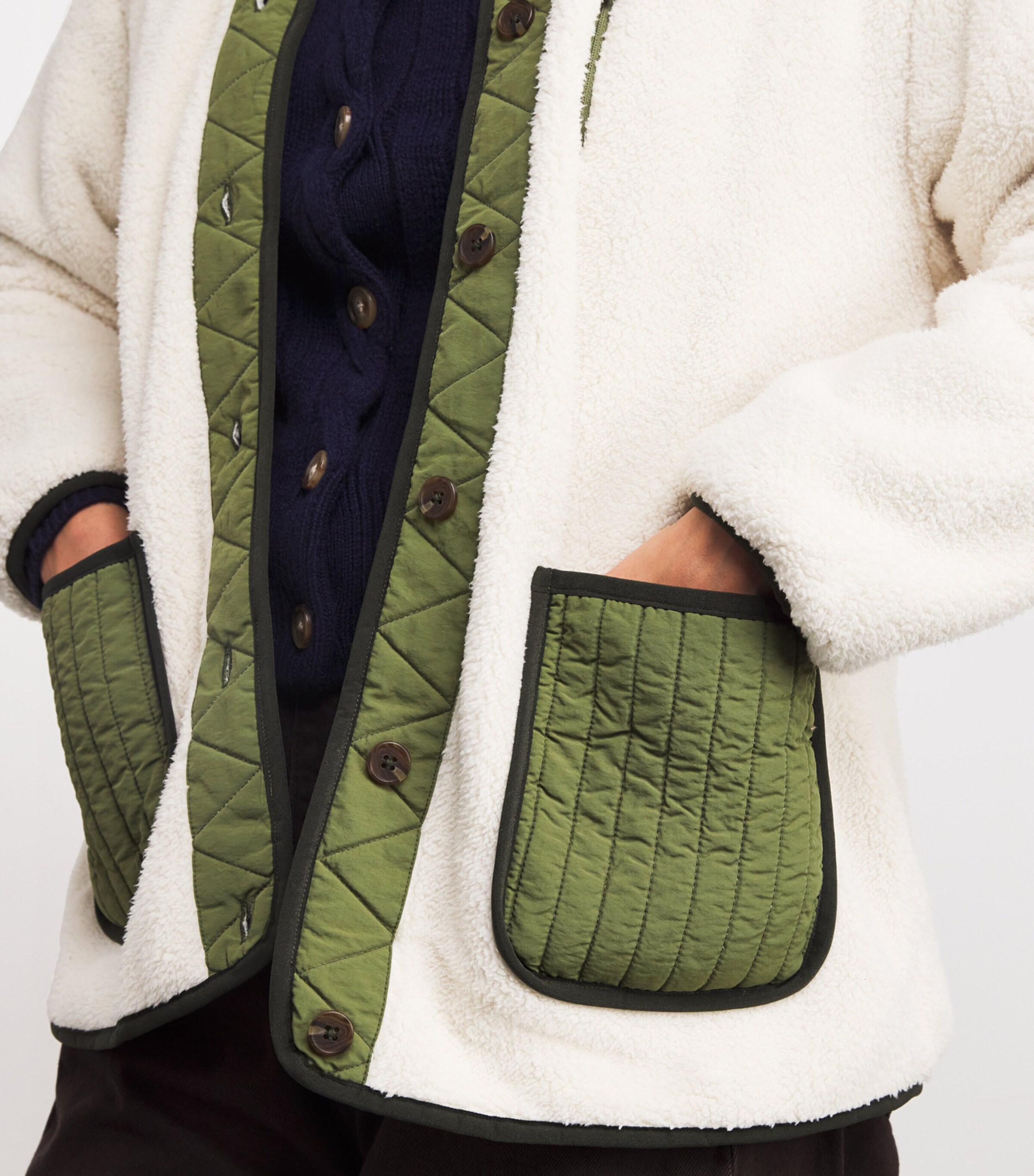 The Great. Ivory Plush Fleece Tundra Jacket | Harrods US