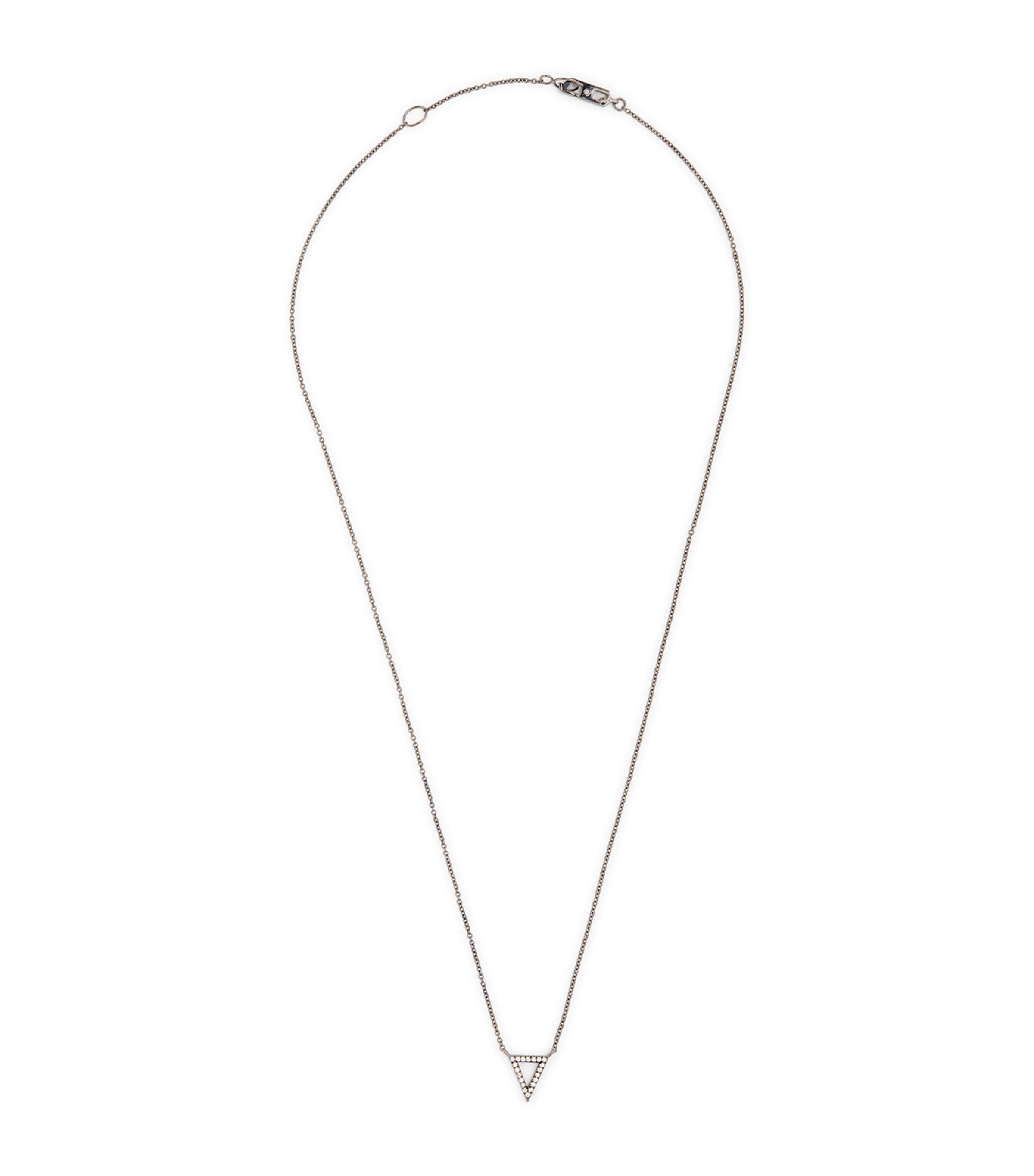 Eva Fehren Blackened White Gold and Diamond Apex Pendant Necklace ...