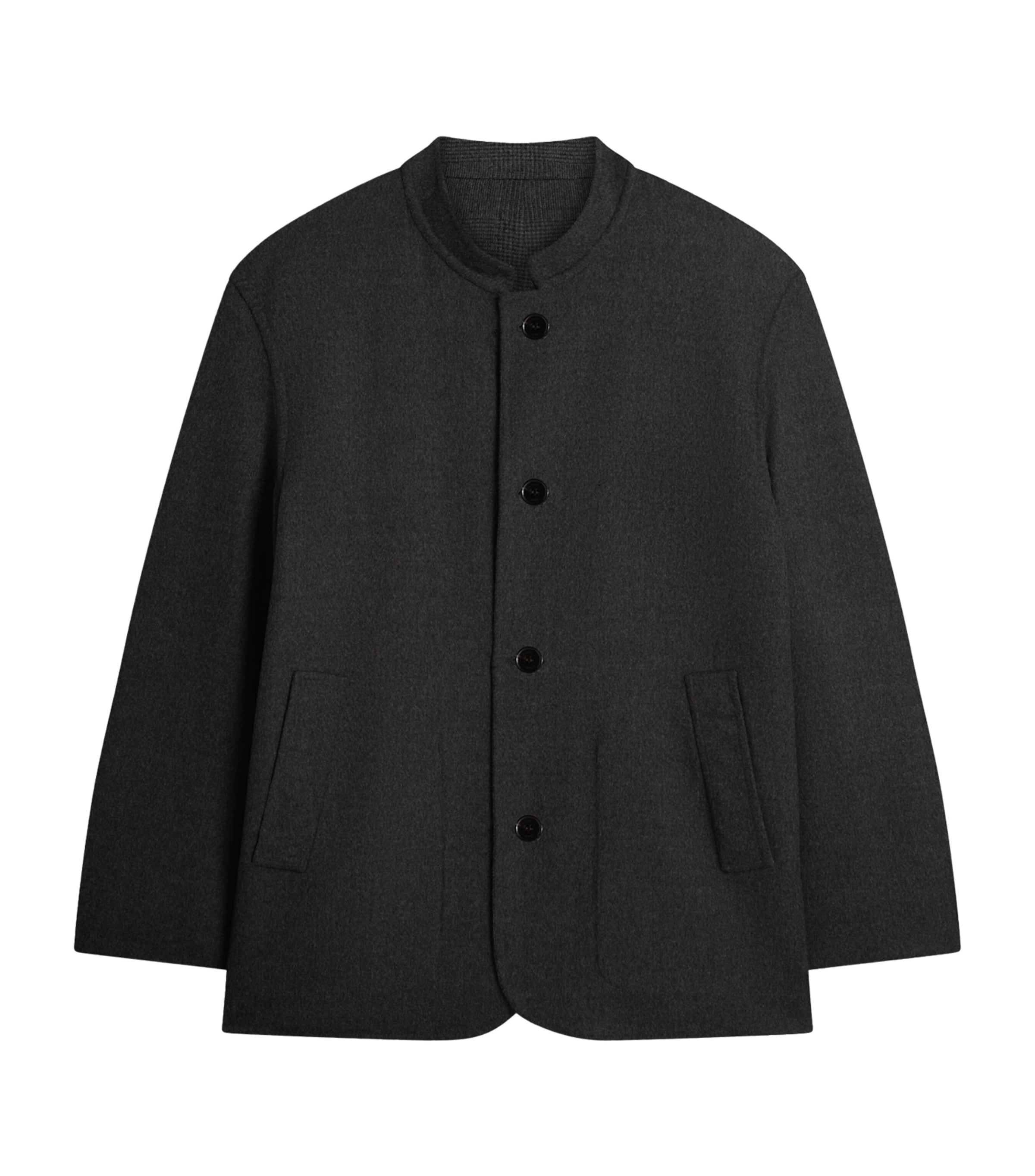 Dunhill Grey Wool Reversible Double-Faced Driving Jacket | Harrods UK
