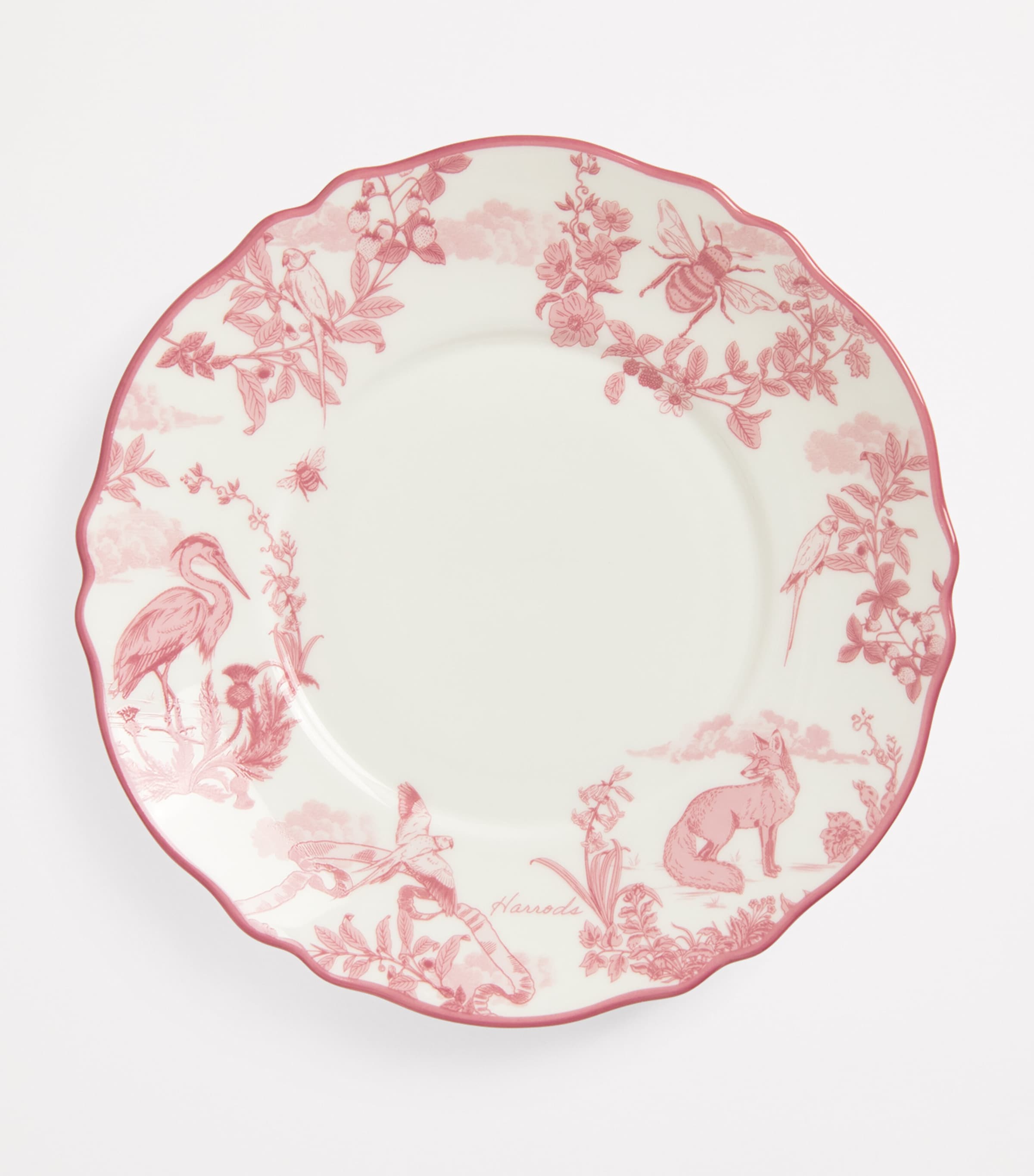 Harrods Bone China Toile Teacup and Saucer Set | Harrods UK