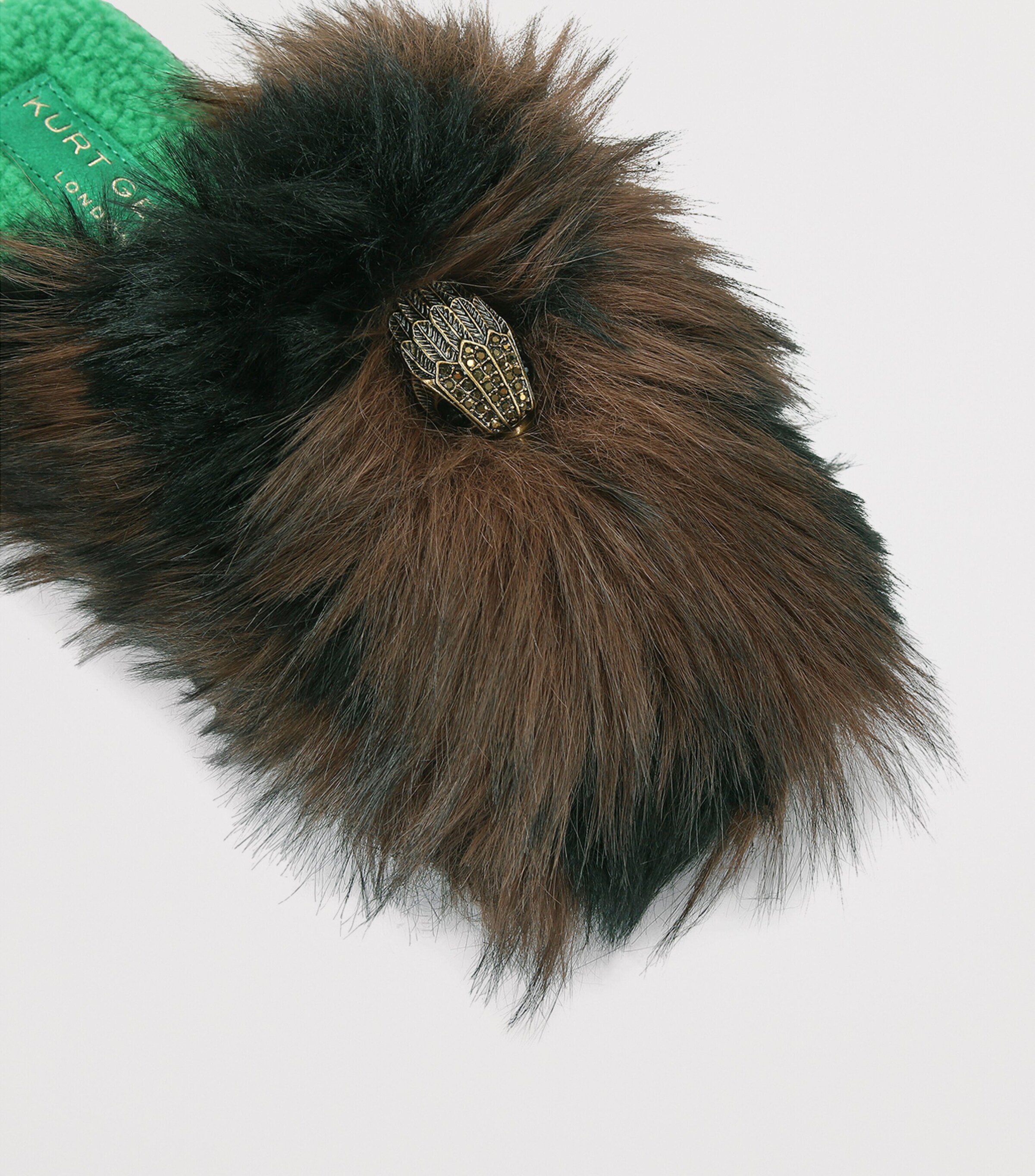 Kurt Geiger London Brown Faux Fur Kensington Slippers | Harrods UK