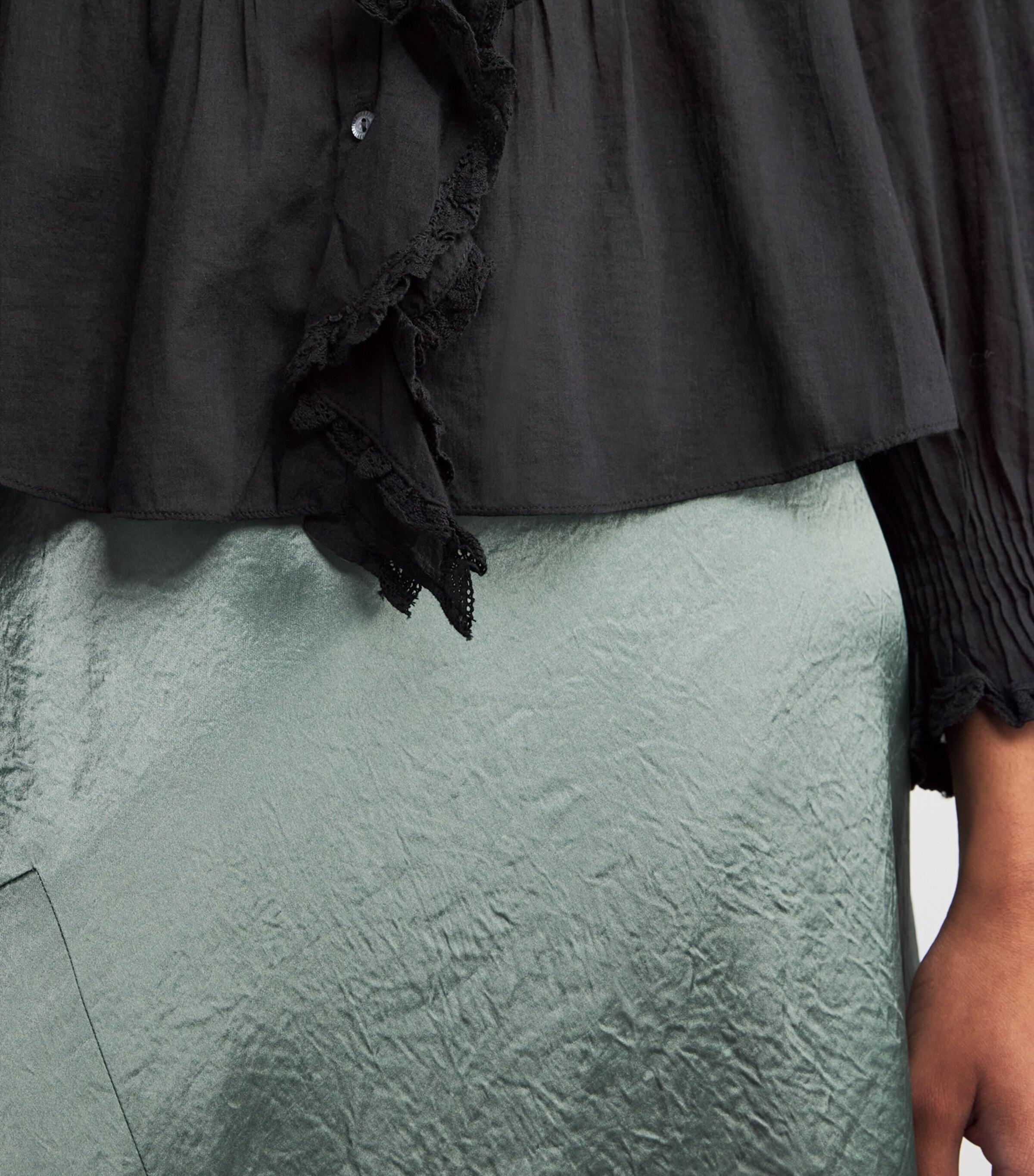 DÔEN Black Ruffled Hardy Blouse | Harrods US