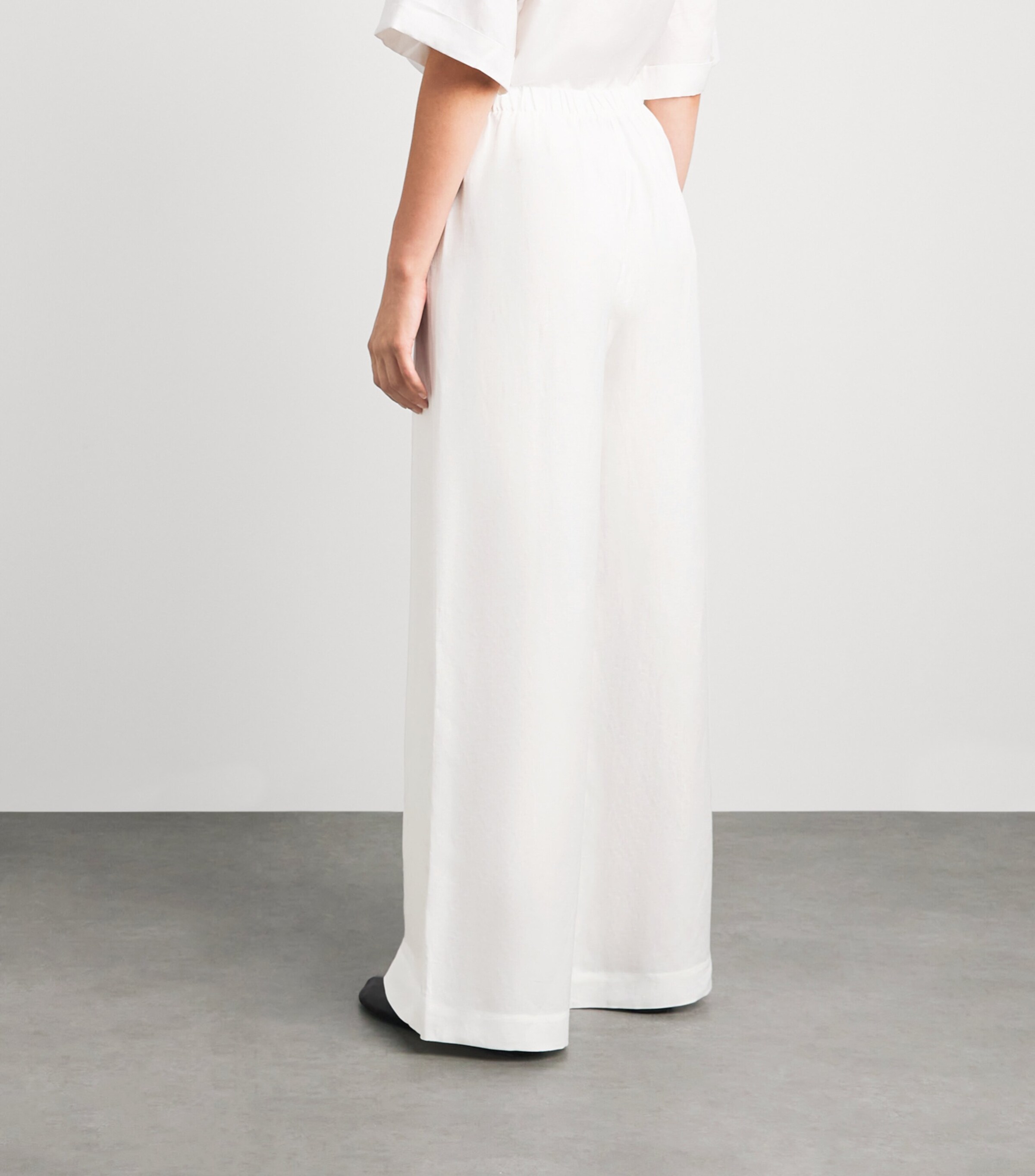 ANINE BING Ivory Wide-Leg Rosyln Trousers | Harrods US