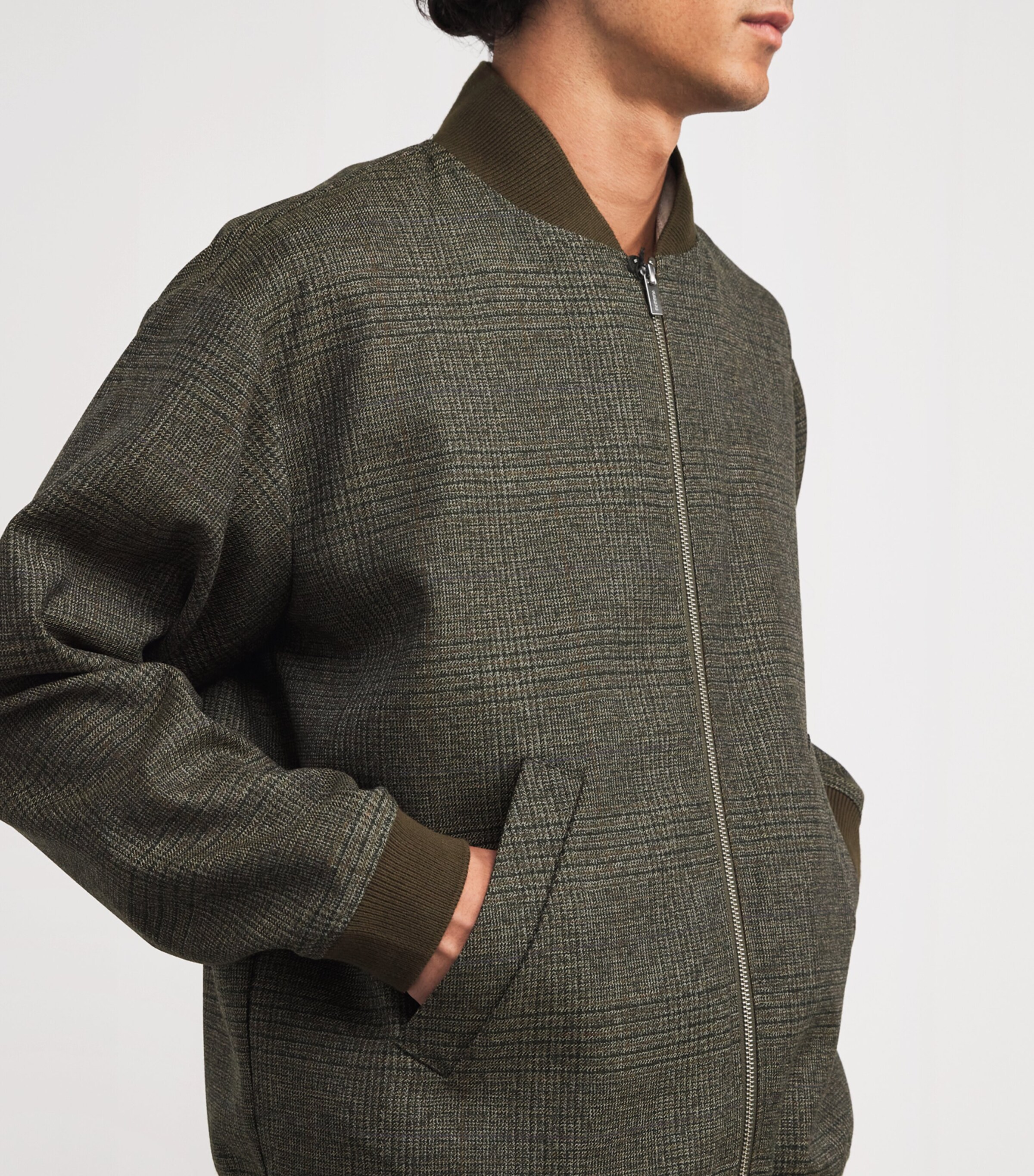 Barena Green Check Bomber Jacket | Harrods AU