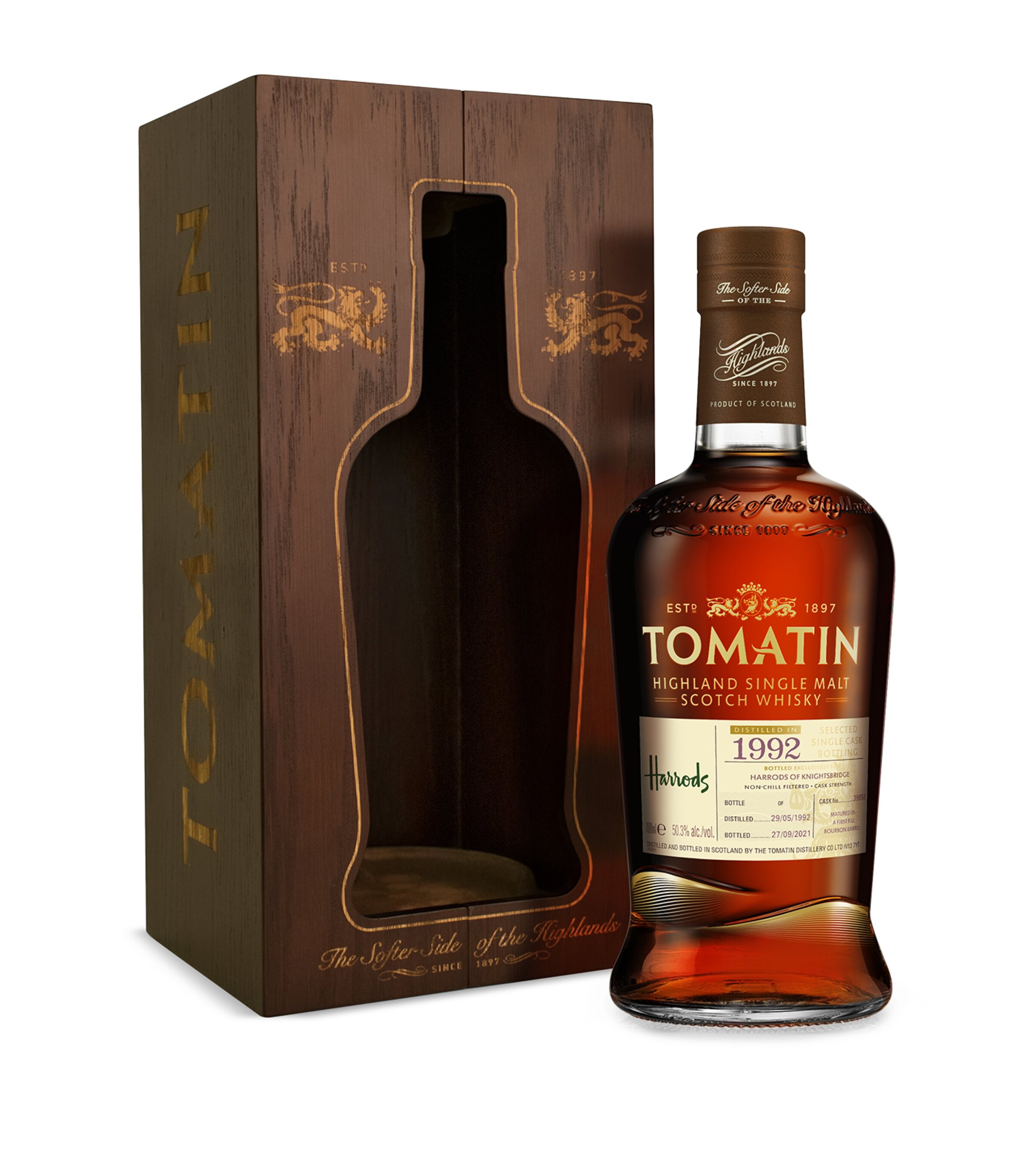Tomatin 29-Year-Old Harrods Selected Single Malt Whisky (70cl) | Harrods UK
