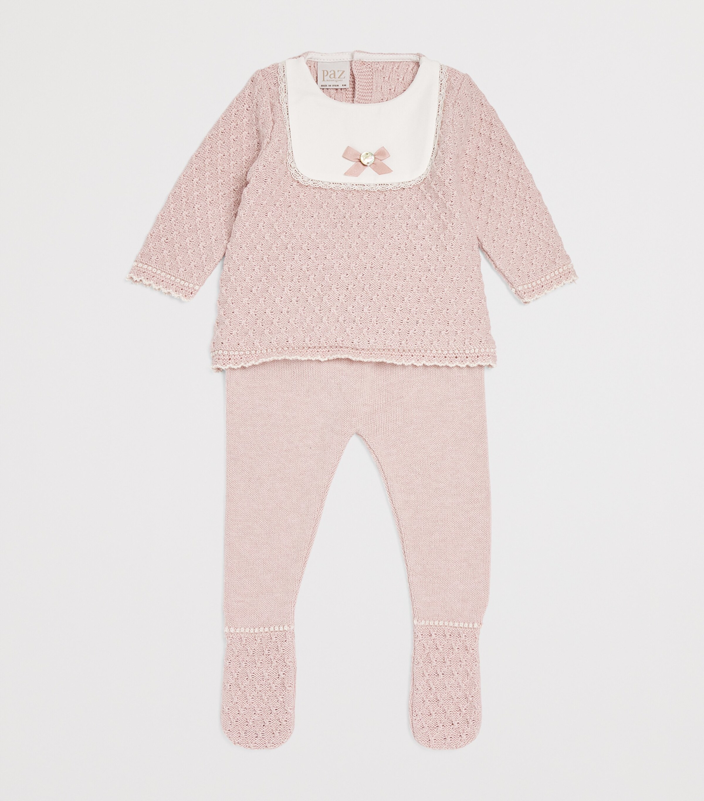 Paz Rodriguez Knitted Bow Top and Leggings Set (0-12 Months) | Harrods HK