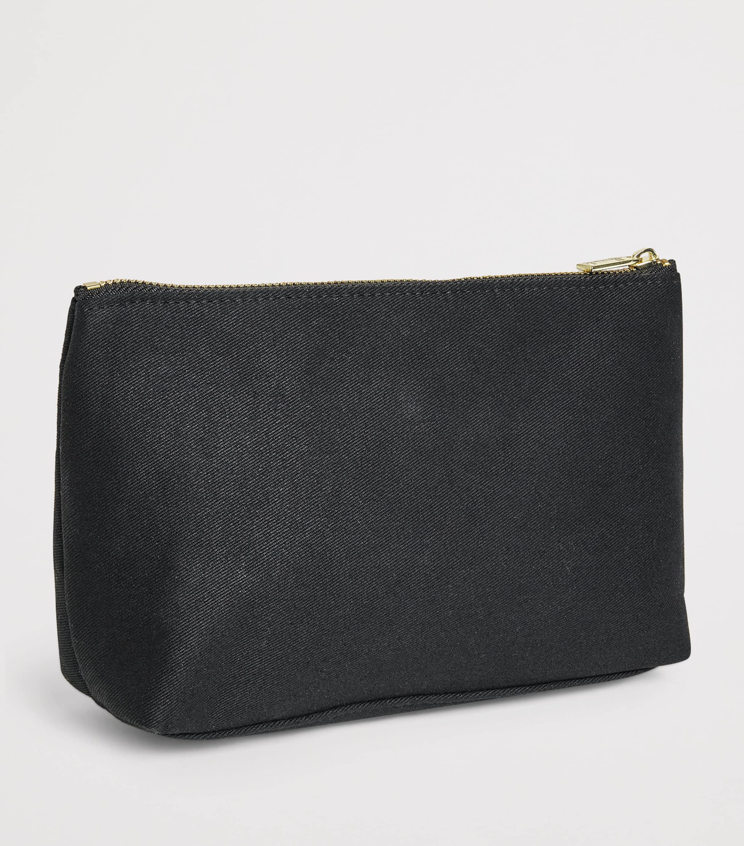 Harrods Black Small Logo Cosmetic Bag | Harrods UK