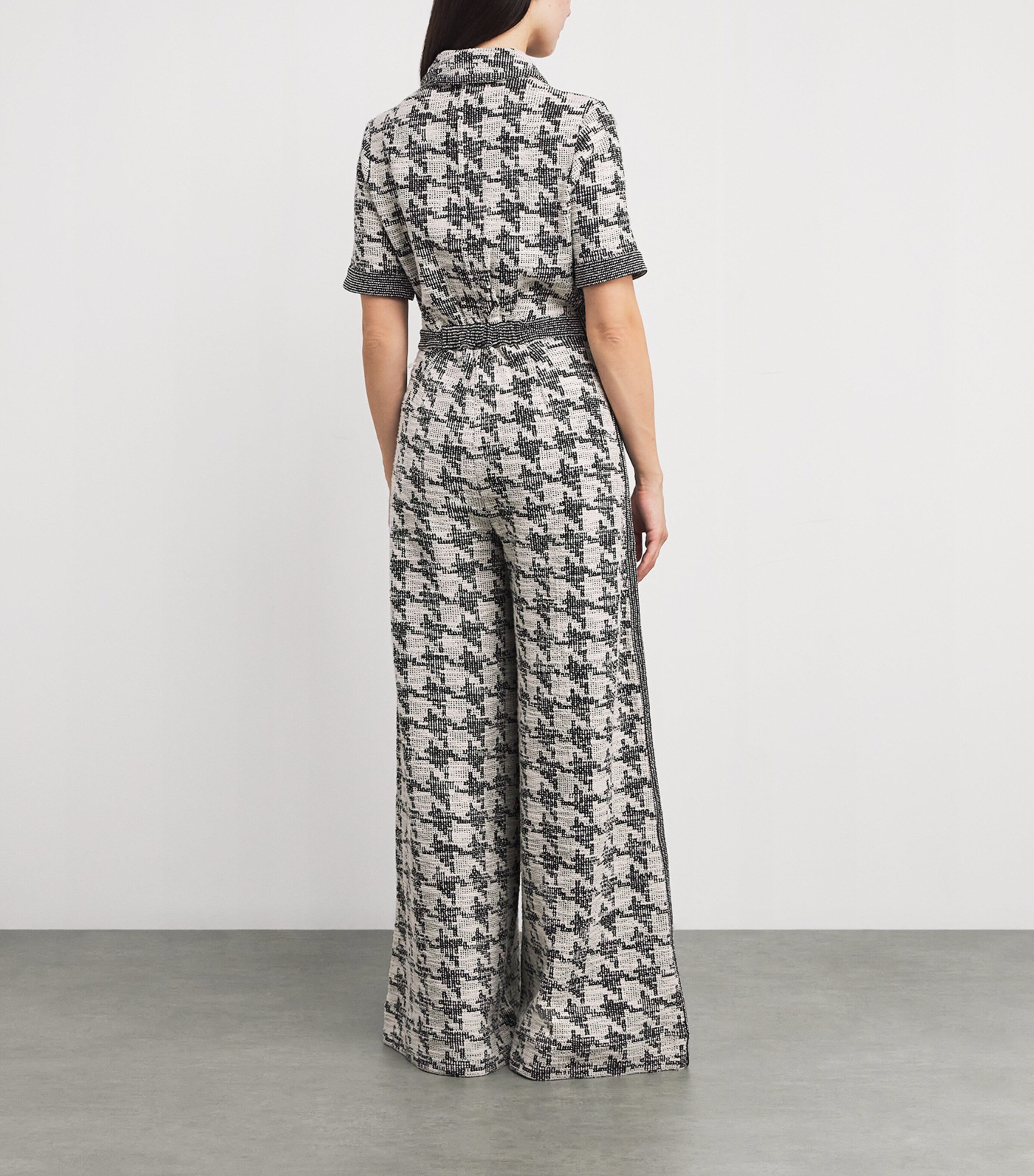 ME+EM Black Travel Tweed Jumpsuit | Harrods CA