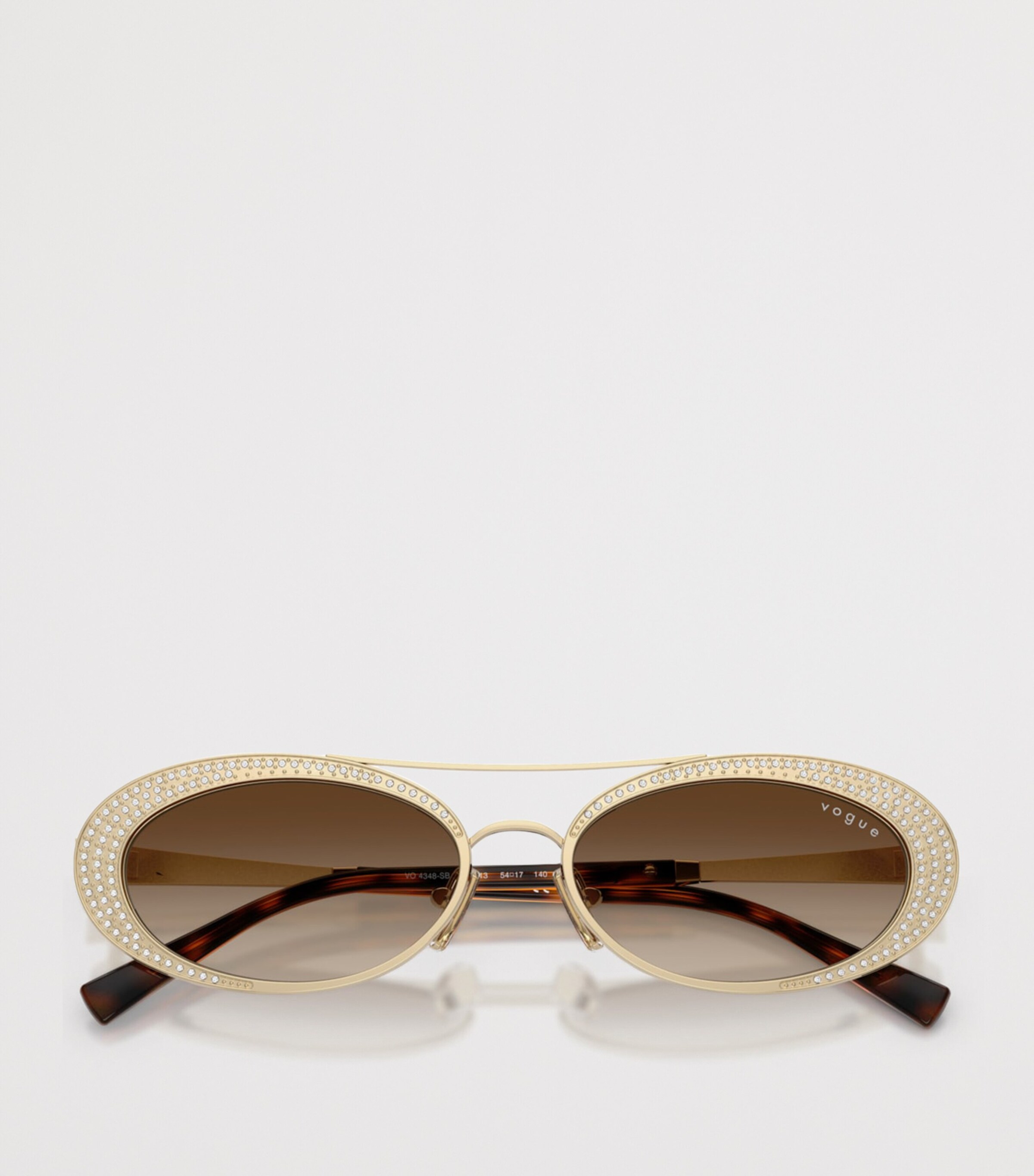 Vogue Gold Rhinestone Oval Sunglasses | Harrods UK