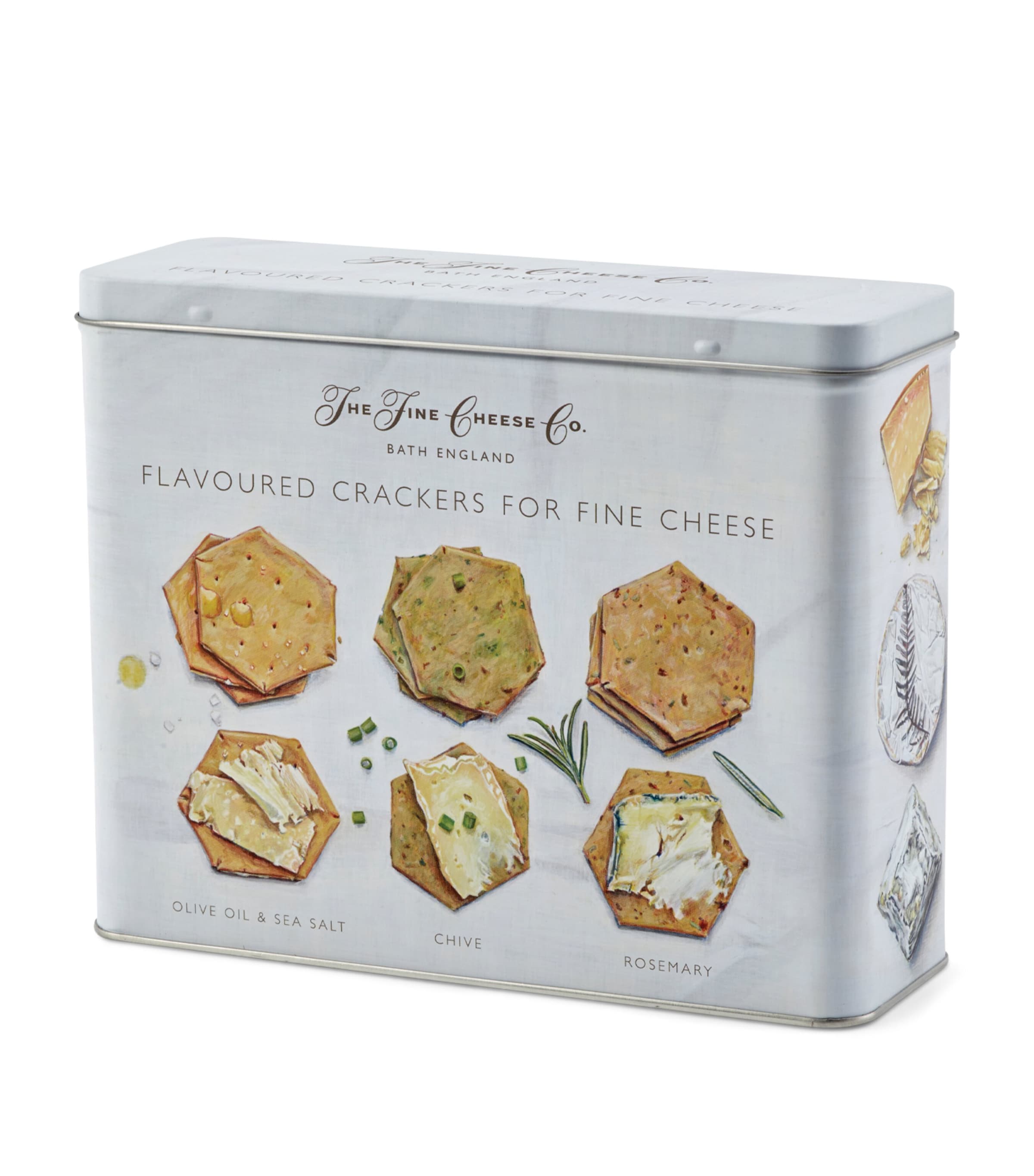The Fine Cheese Co. Flavoured Cracker Selection Tin (450g) | Harrods UK