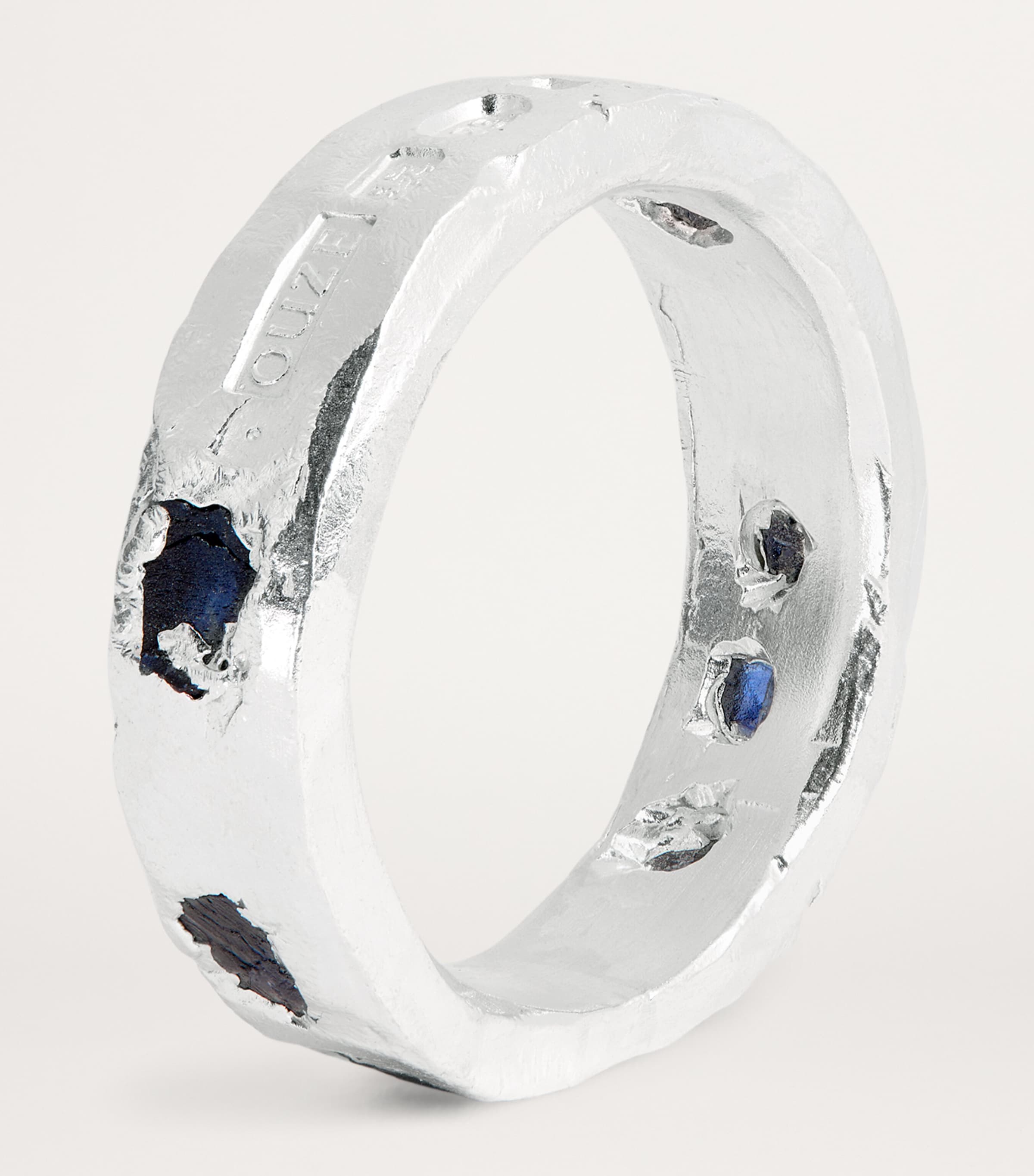 THE OUZE Sterling Silver and Sapphire Ring | Harrods US