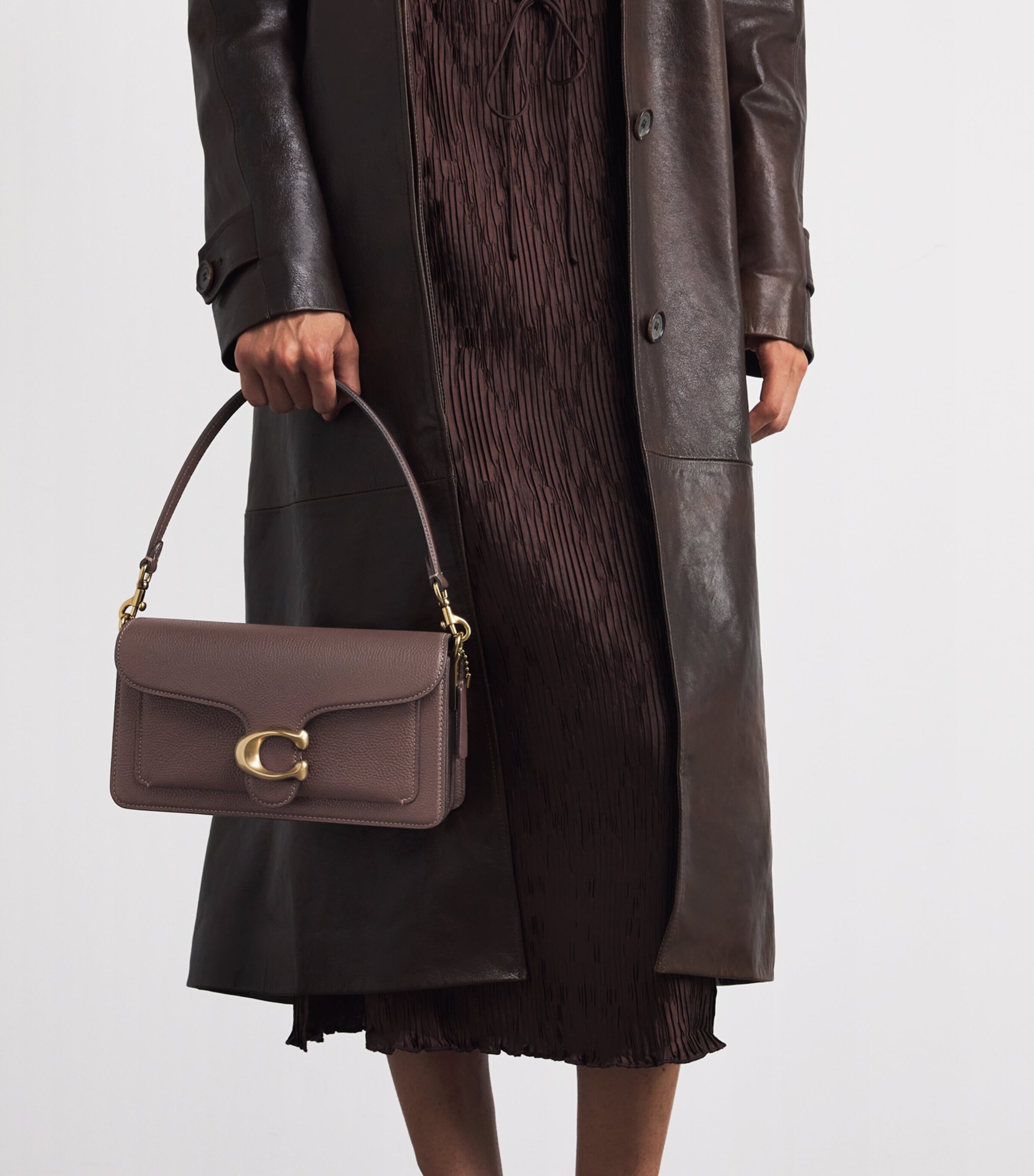 Coach Brown Leather Tabby 26 Shoulder Bag | Harrods US