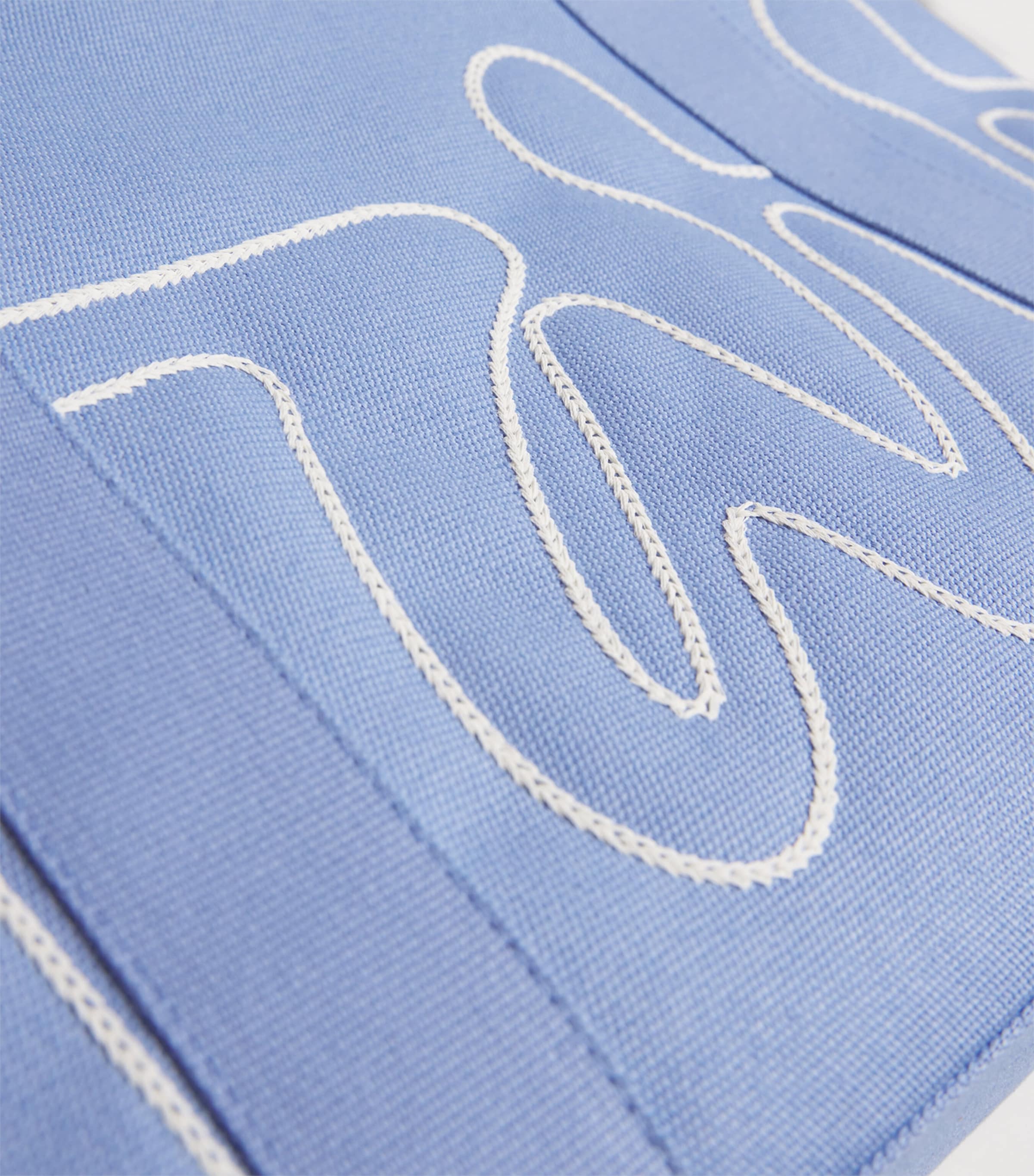 Harrods Blue Medium Cotton Logo Tote Bag | Harrods AU