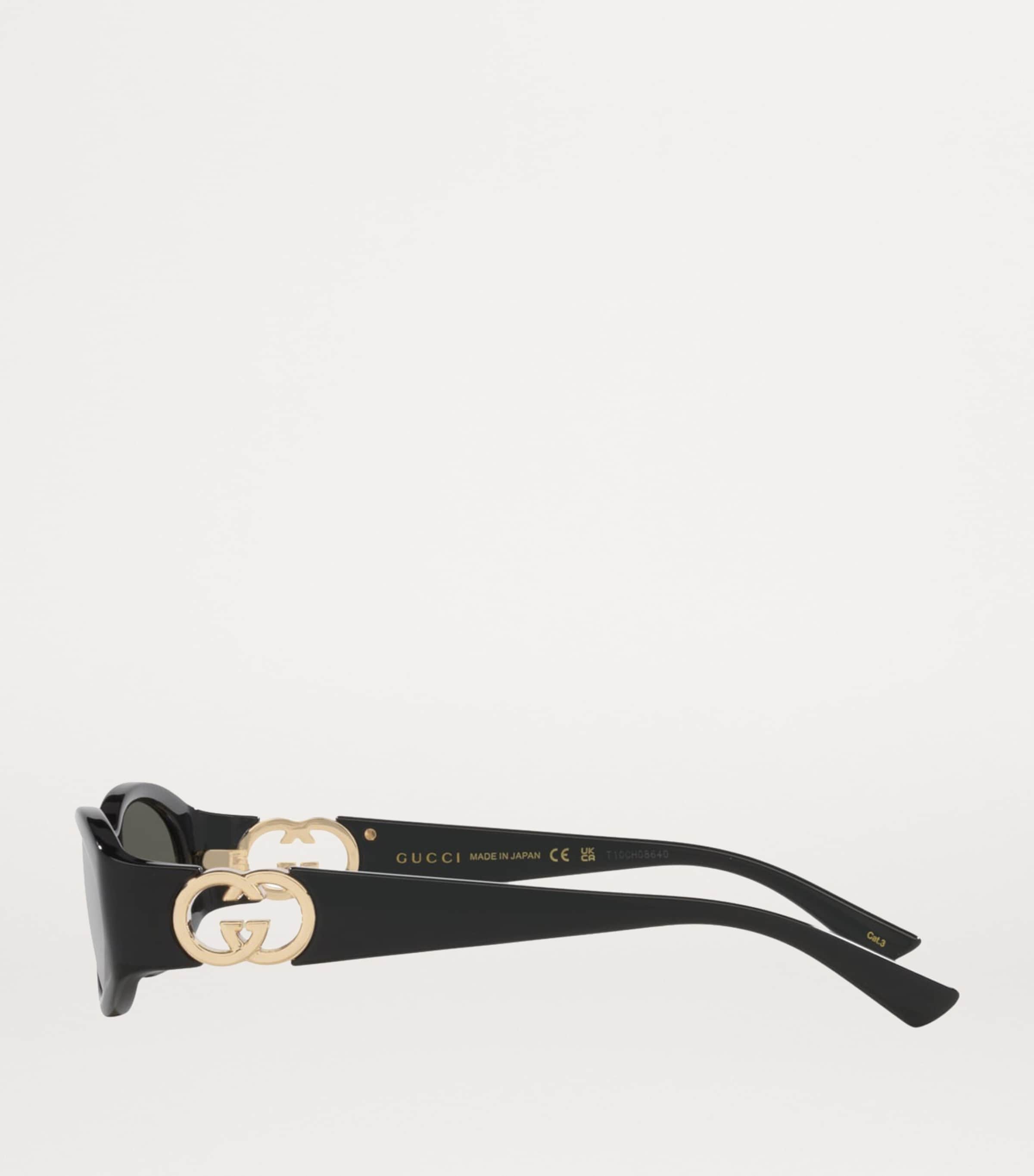 Gucci Black Metal GG1660S Sunglasses | Harrods UK