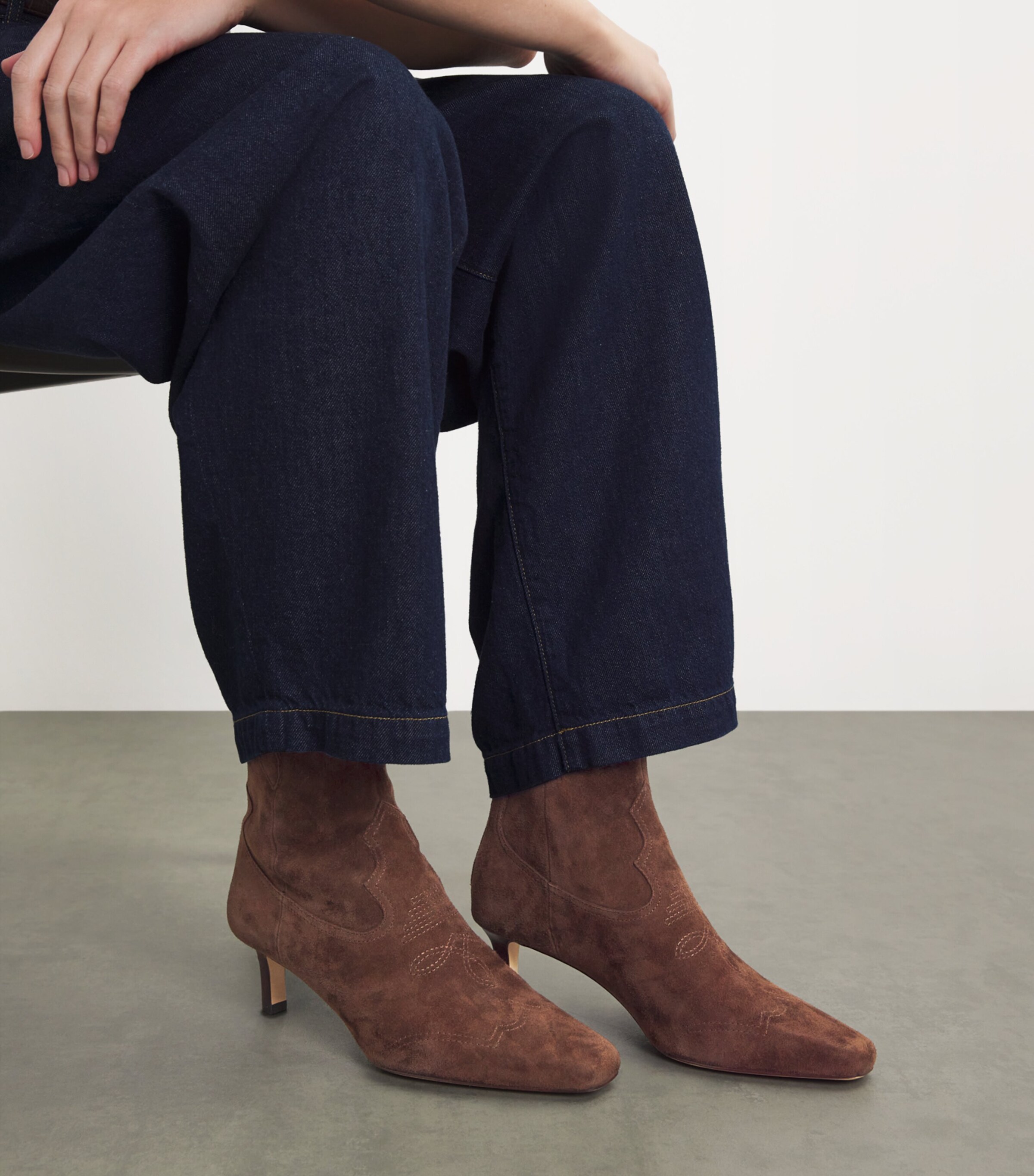 PAIGE Brown Suede Adelyn Ankle Boots 50 | Harrods UK