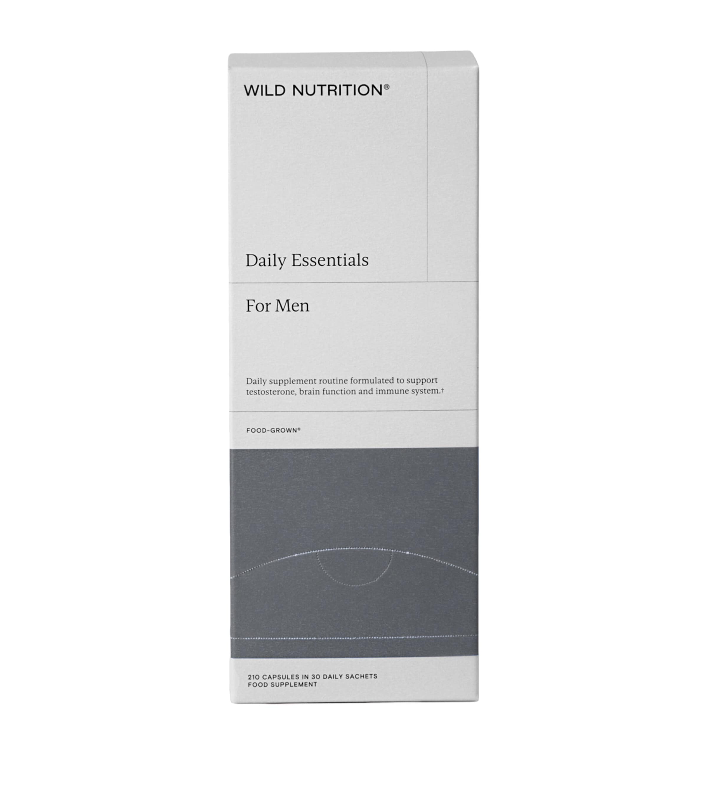 Wild Nutrition Food-Grown Daily Essentials for Men (210 Capsules ...