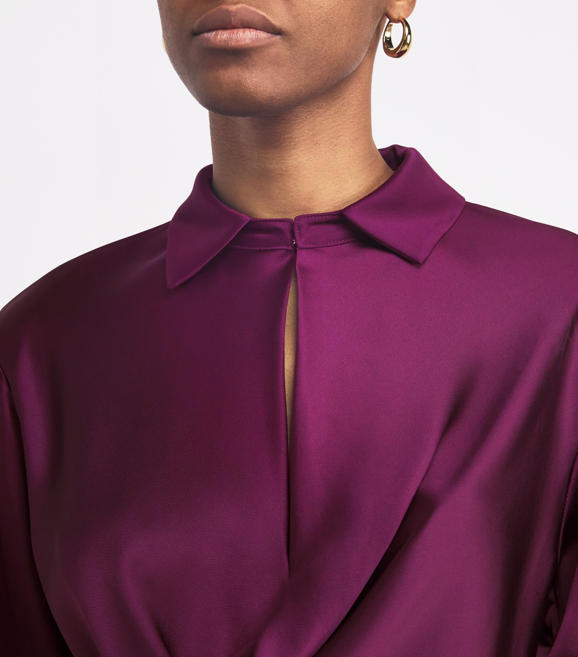Simkhai Purple Satin Talit Wrap Mini Dress | Harrods US
