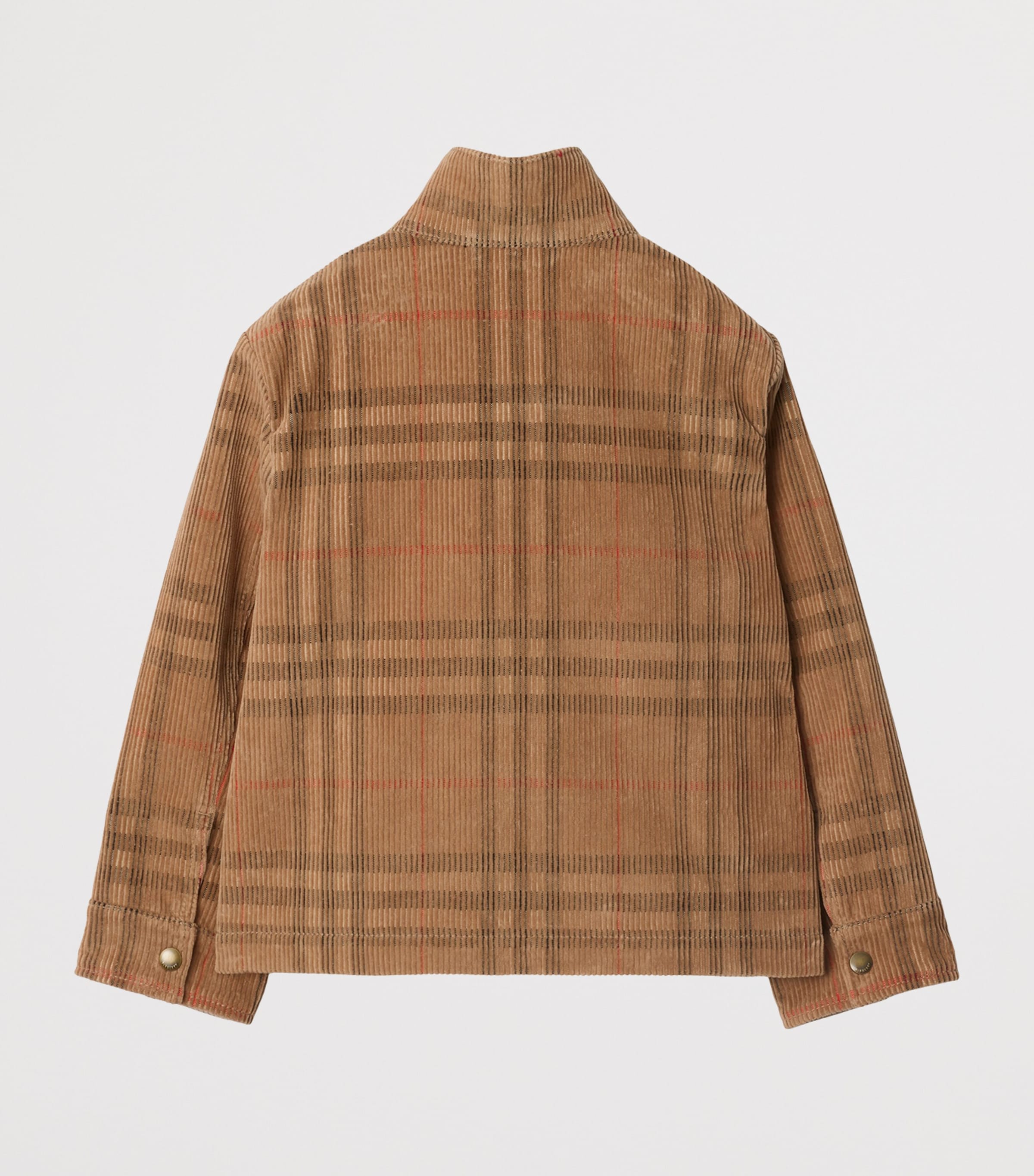 Burberry Kids Beige Cotton Corduroy Check Harrison Jacket (3-12 Years ...